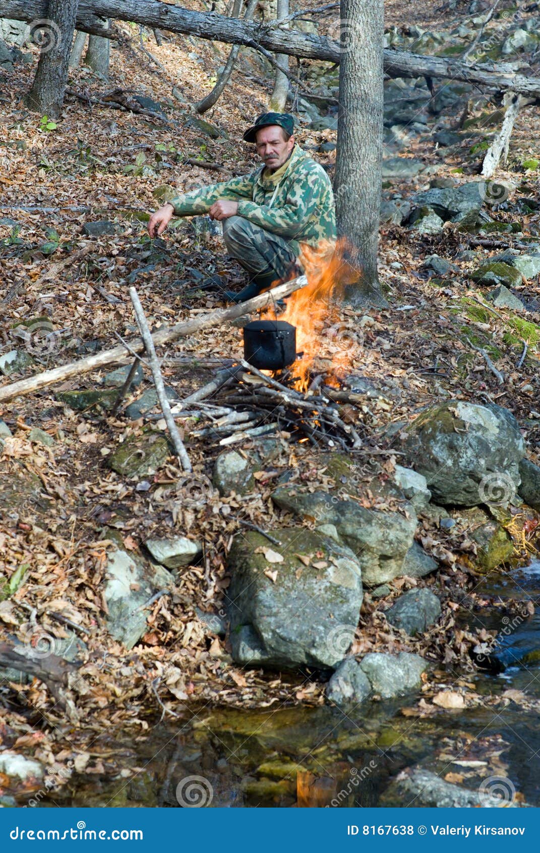 Man At Bonfire 3 Picture. Image: 8167638