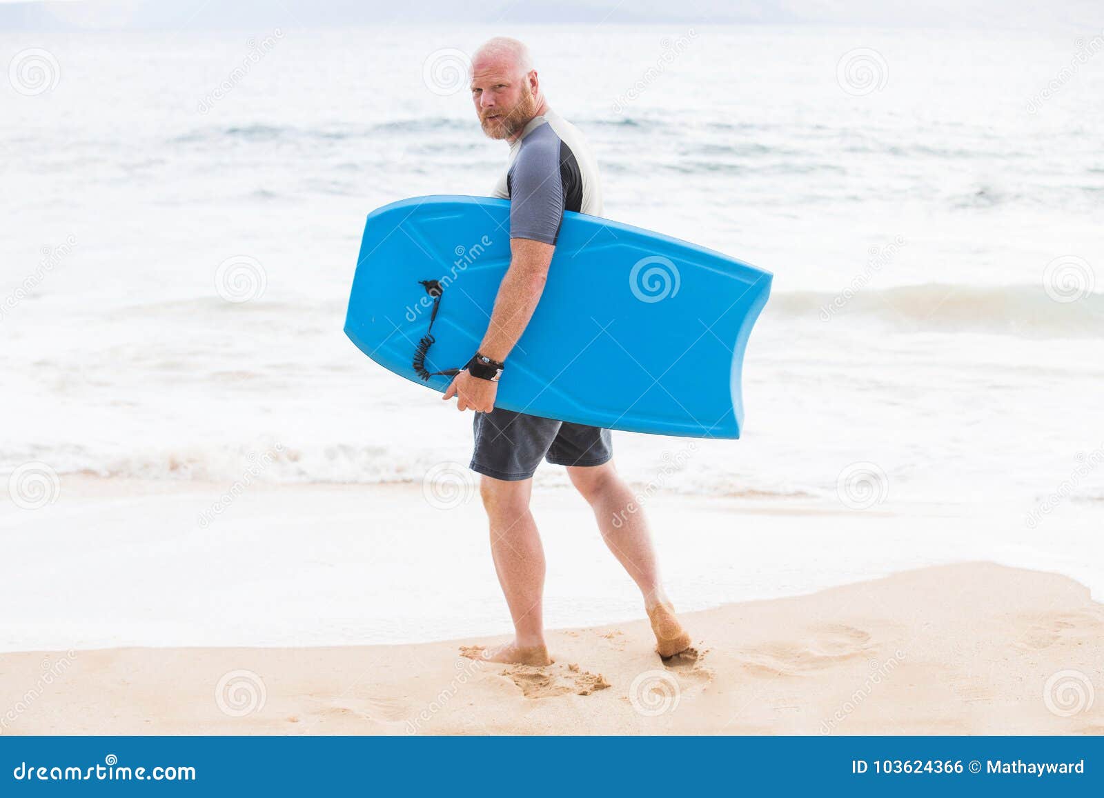 Man with Boogie Board at the Beach Stock Photo - Image of surf, outdoor ...