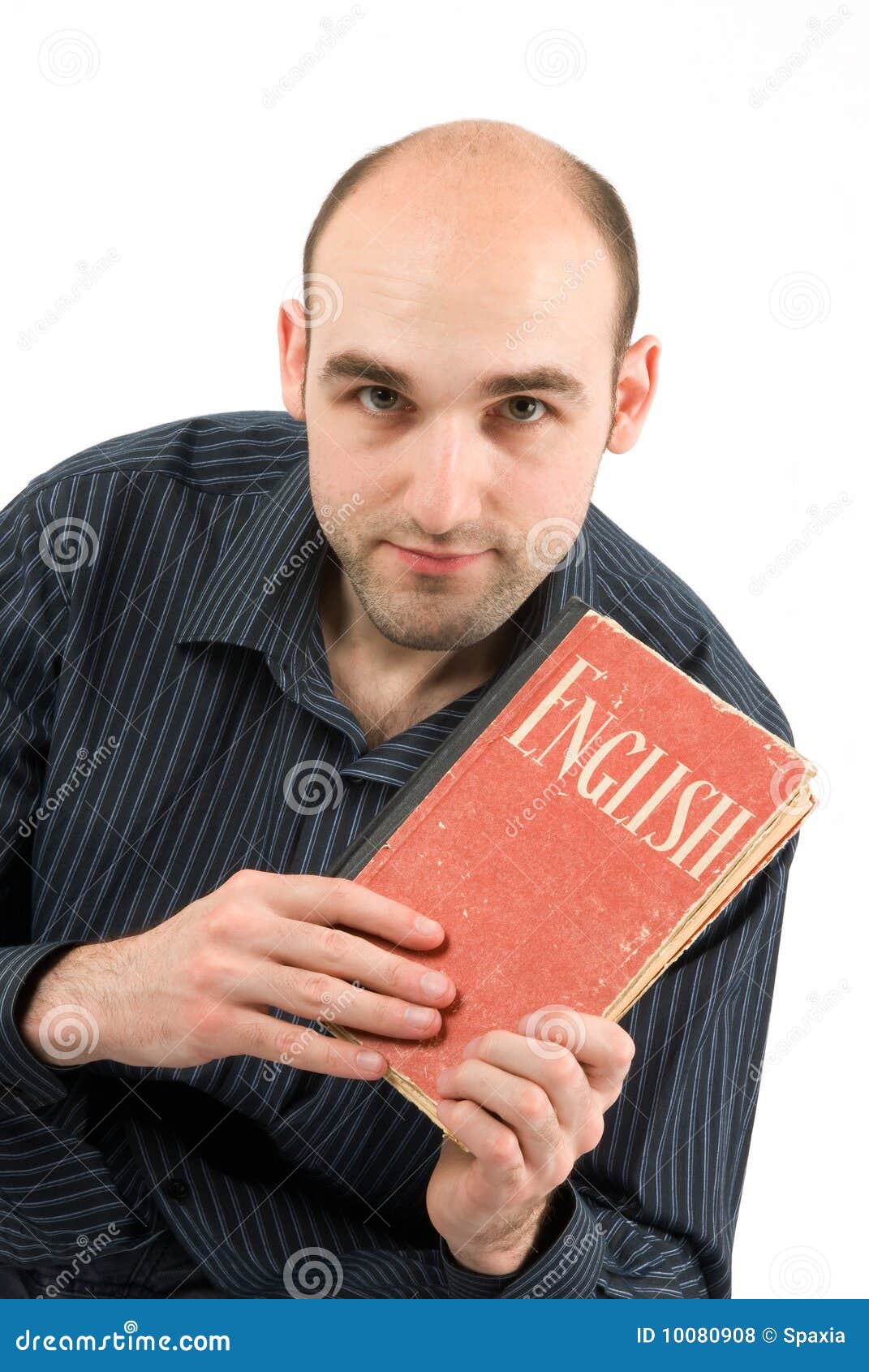 Man with book stock photo. Image of grinning, closeup - 10080908