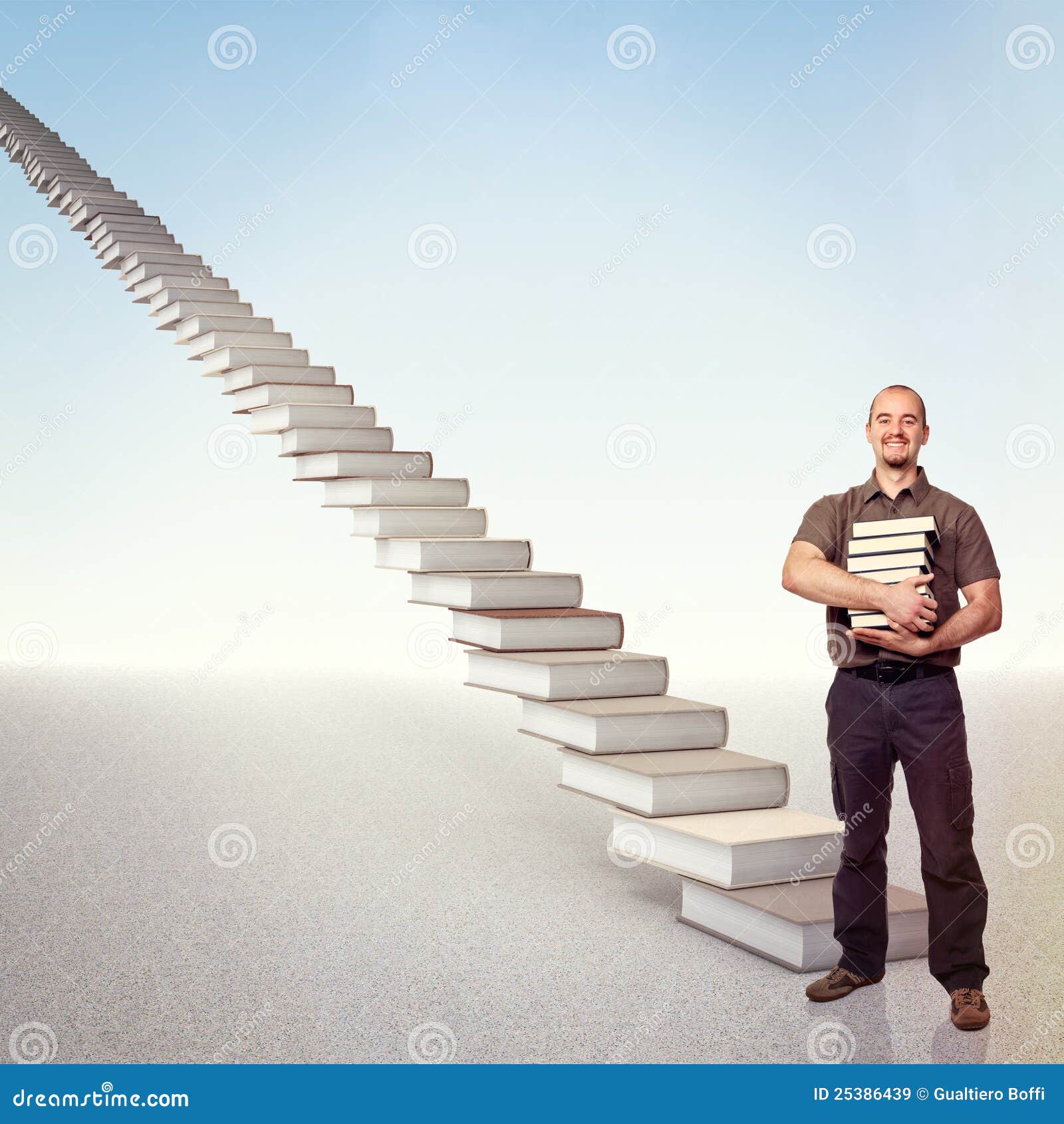 Man with book stock illustration. Illustration of student - 25386439