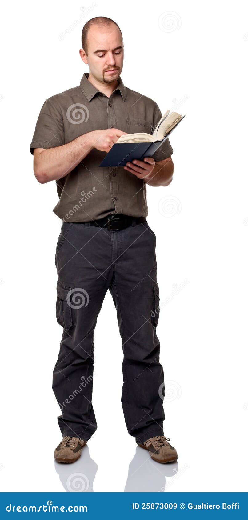 Man with book stock image. Image of reading, book, learning - 25873009