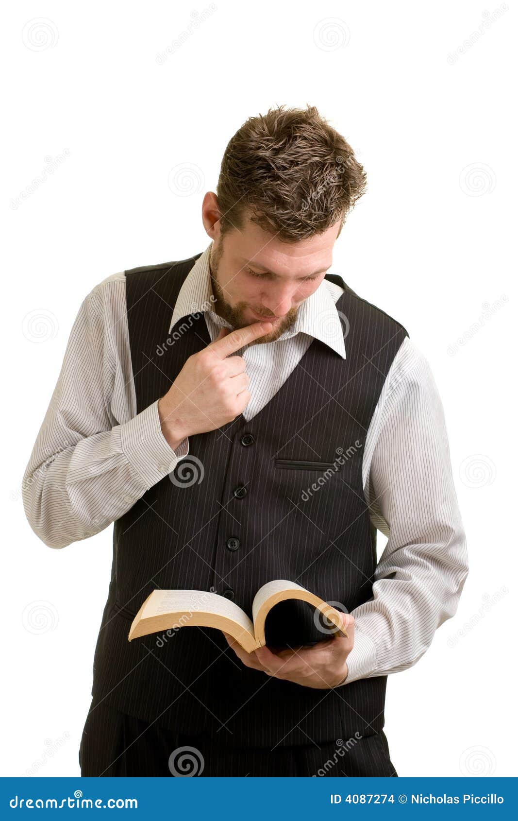 Man with book stock photo. Image of learn, book, textbook - 4087274