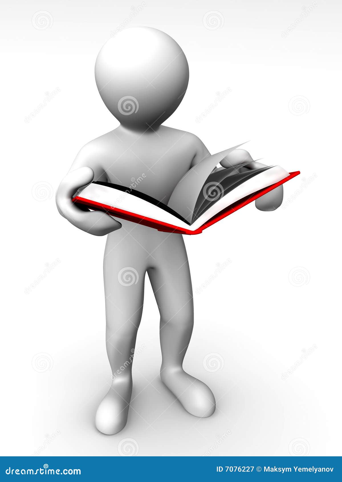 Man with book stock illustration. Illustration of data - 7076227