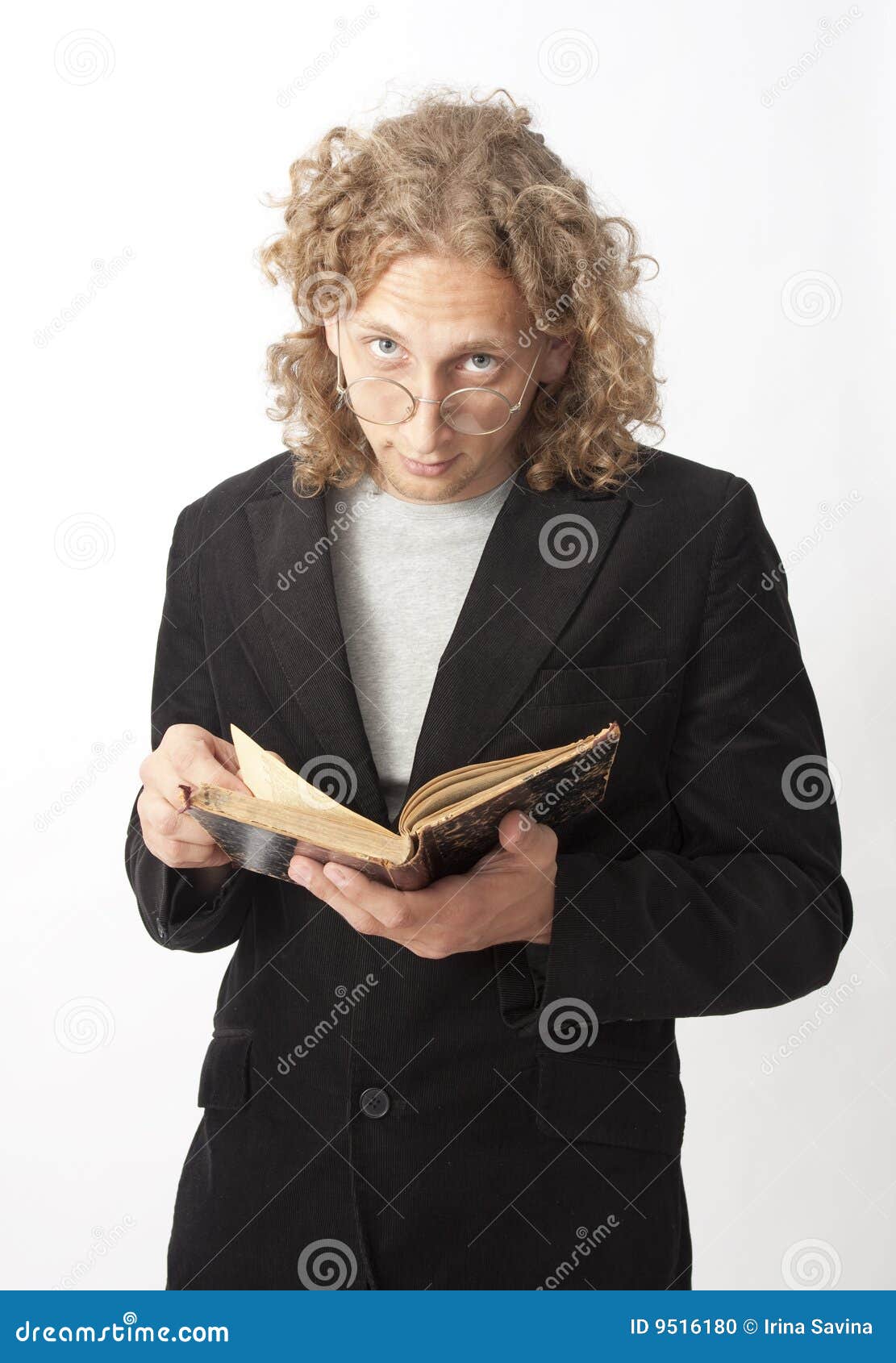 Man with a book stock photo. Image of learning, teacher - 9516180