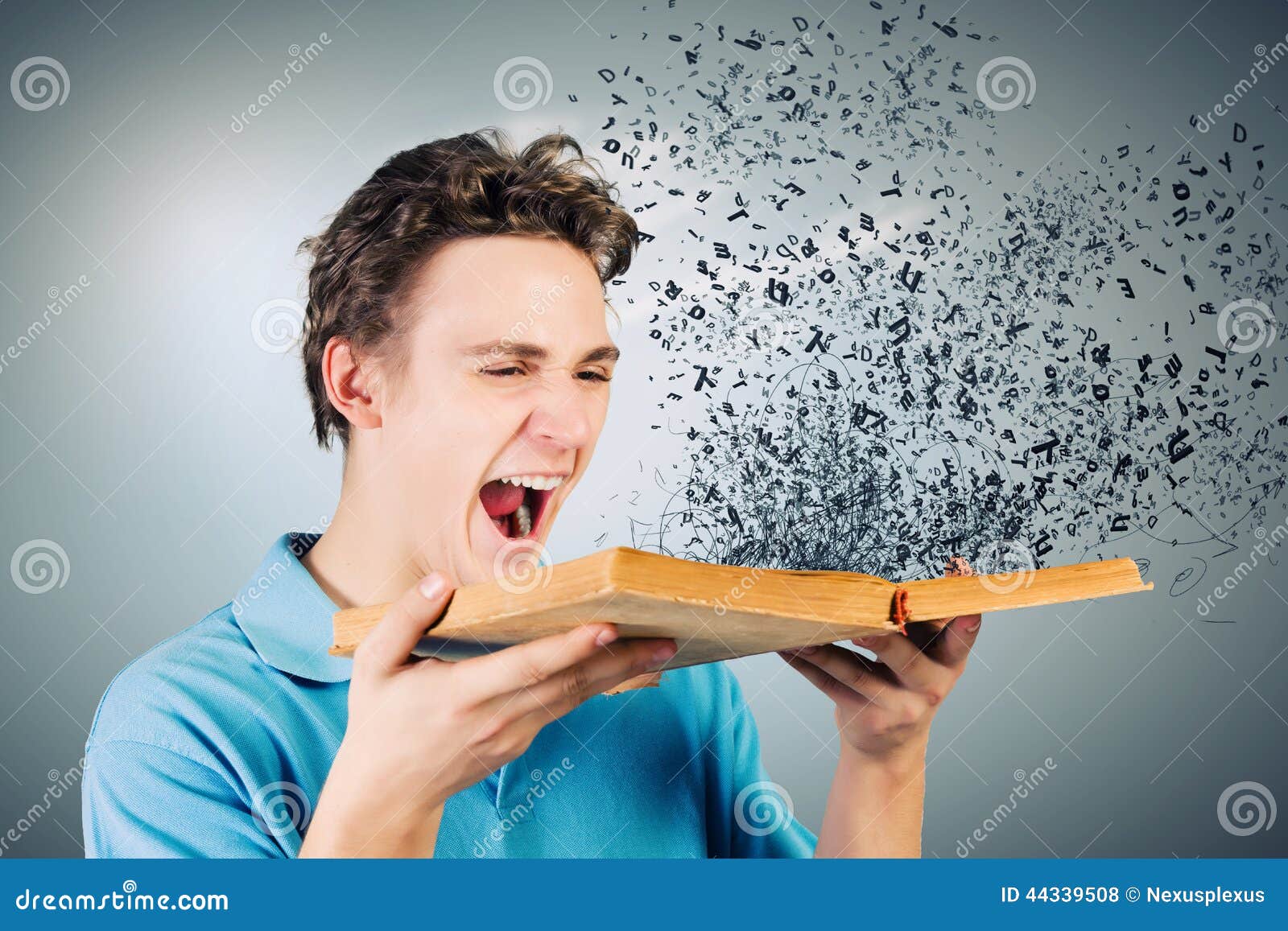 Man with book stock photo. Image of scream, history, concept - 44339508