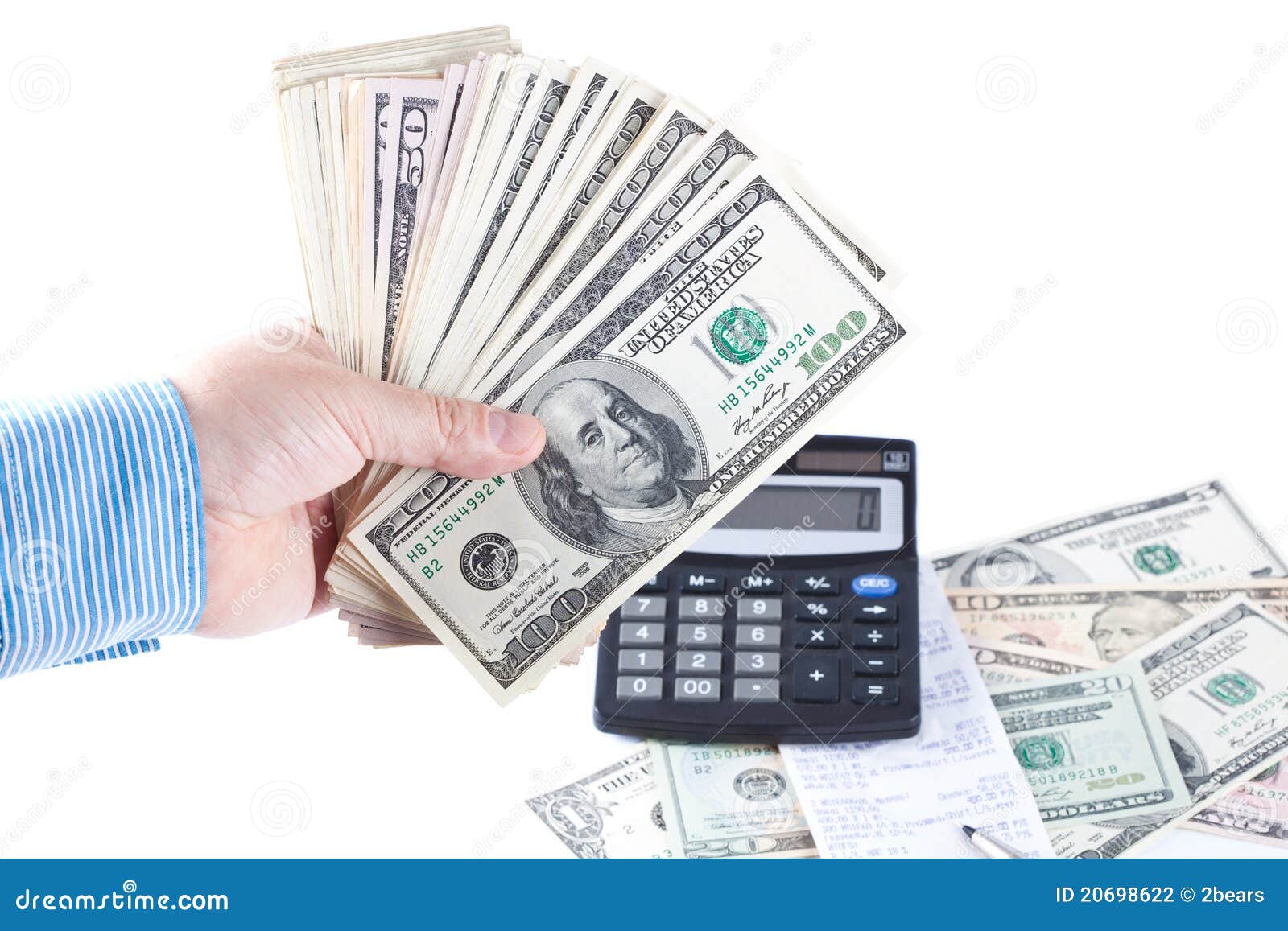 The Man the Bookkeeper Counts Money Stock Photo - Image of business ...