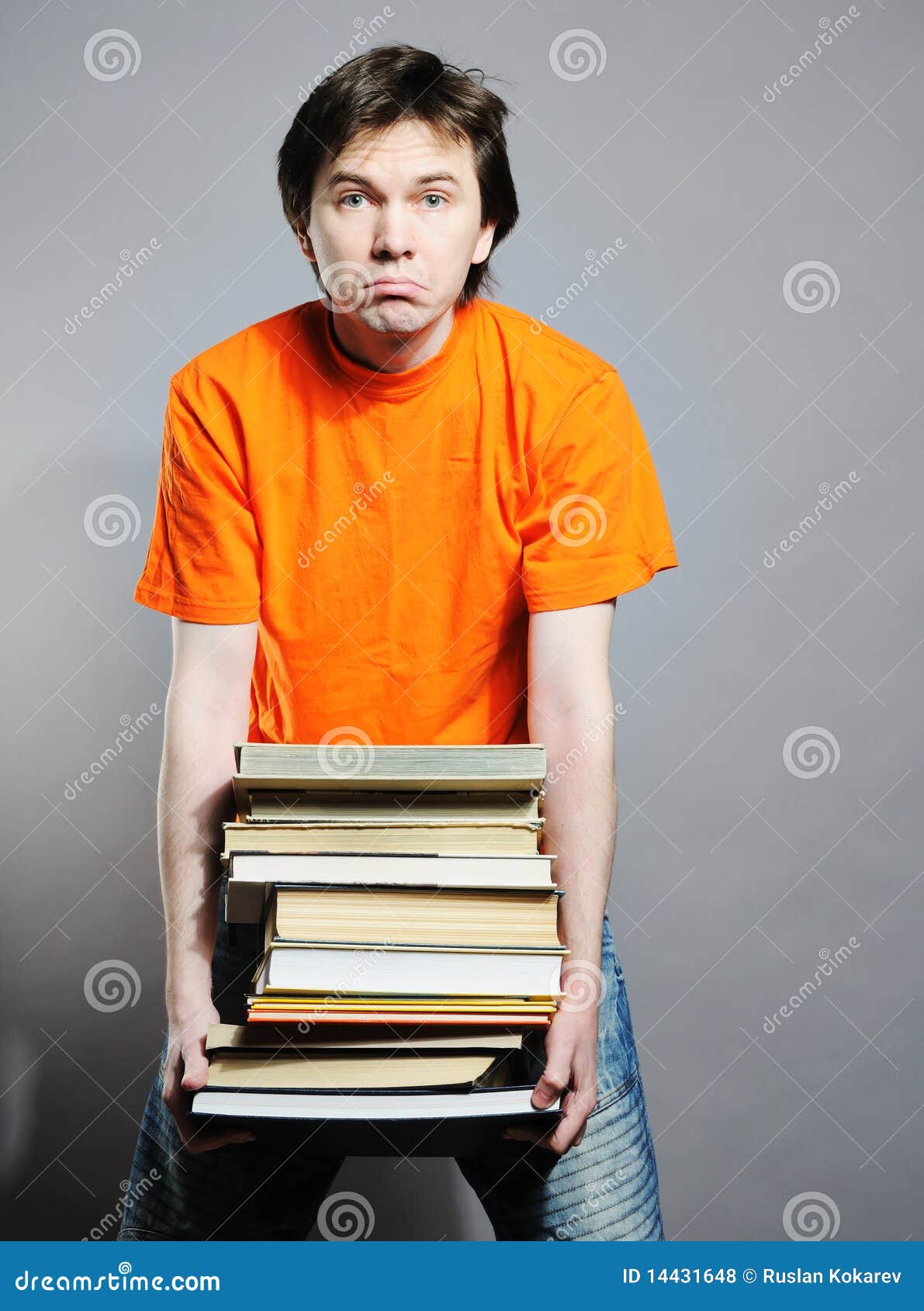 Man with books. stock photo. Image of contemporary, posing - 14431648