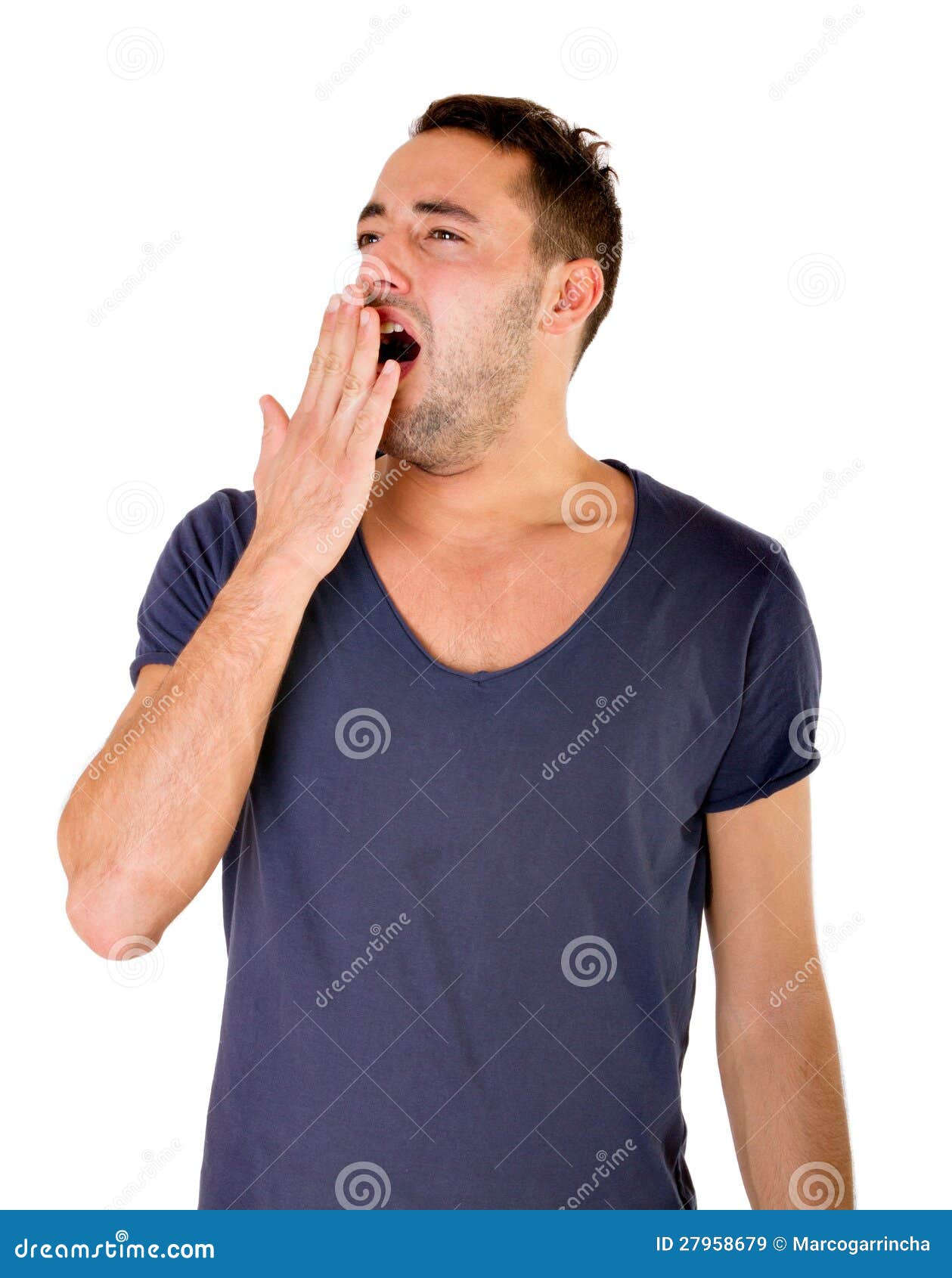 Man boring gesture stock image. Image of white, sleep - 27958679