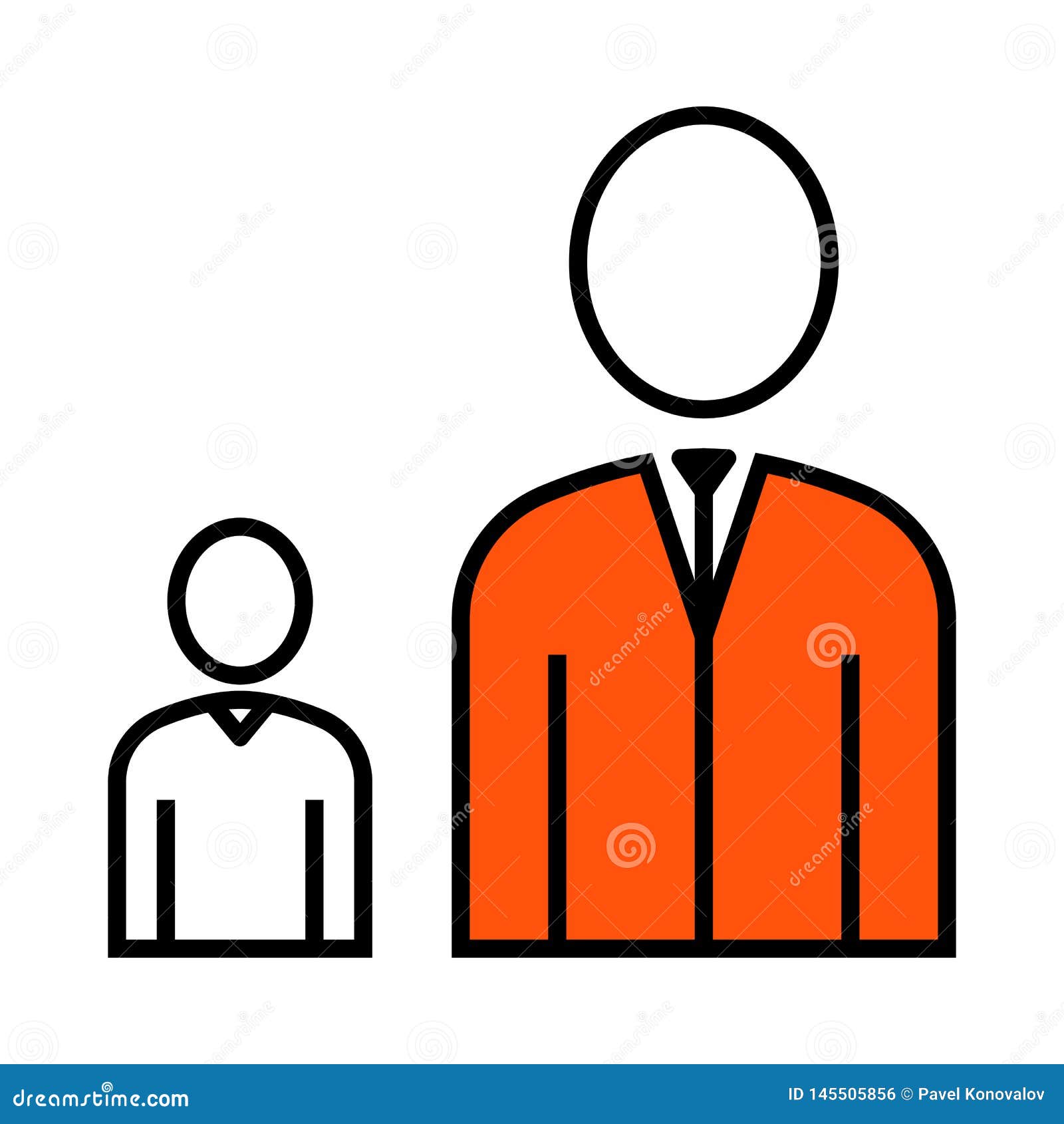 Boss And Subordinate Office Situation Cartoon Vector Illustration ...