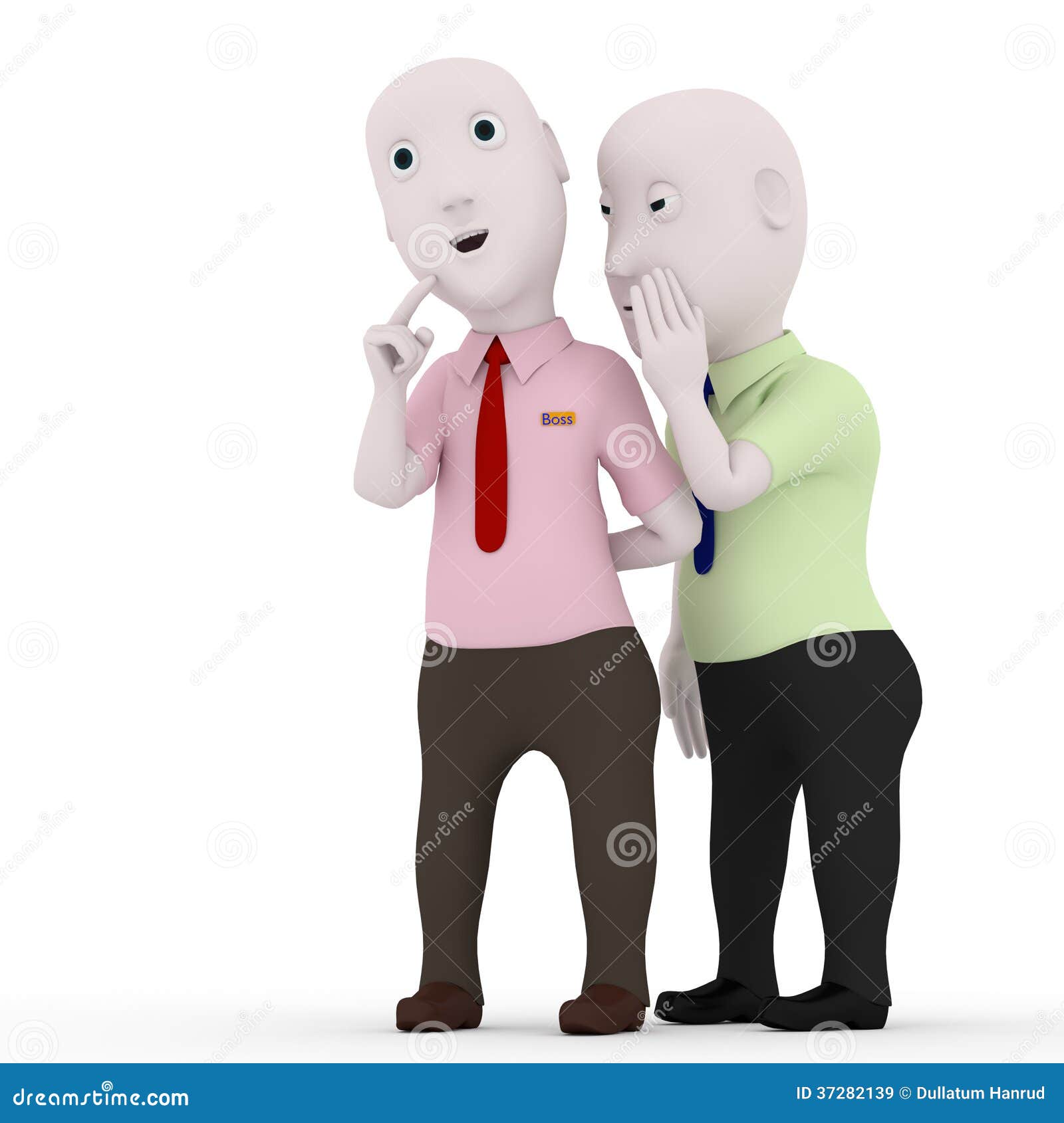 Man boss whispers. stock illustration. Illustration of cheerful - 37282139