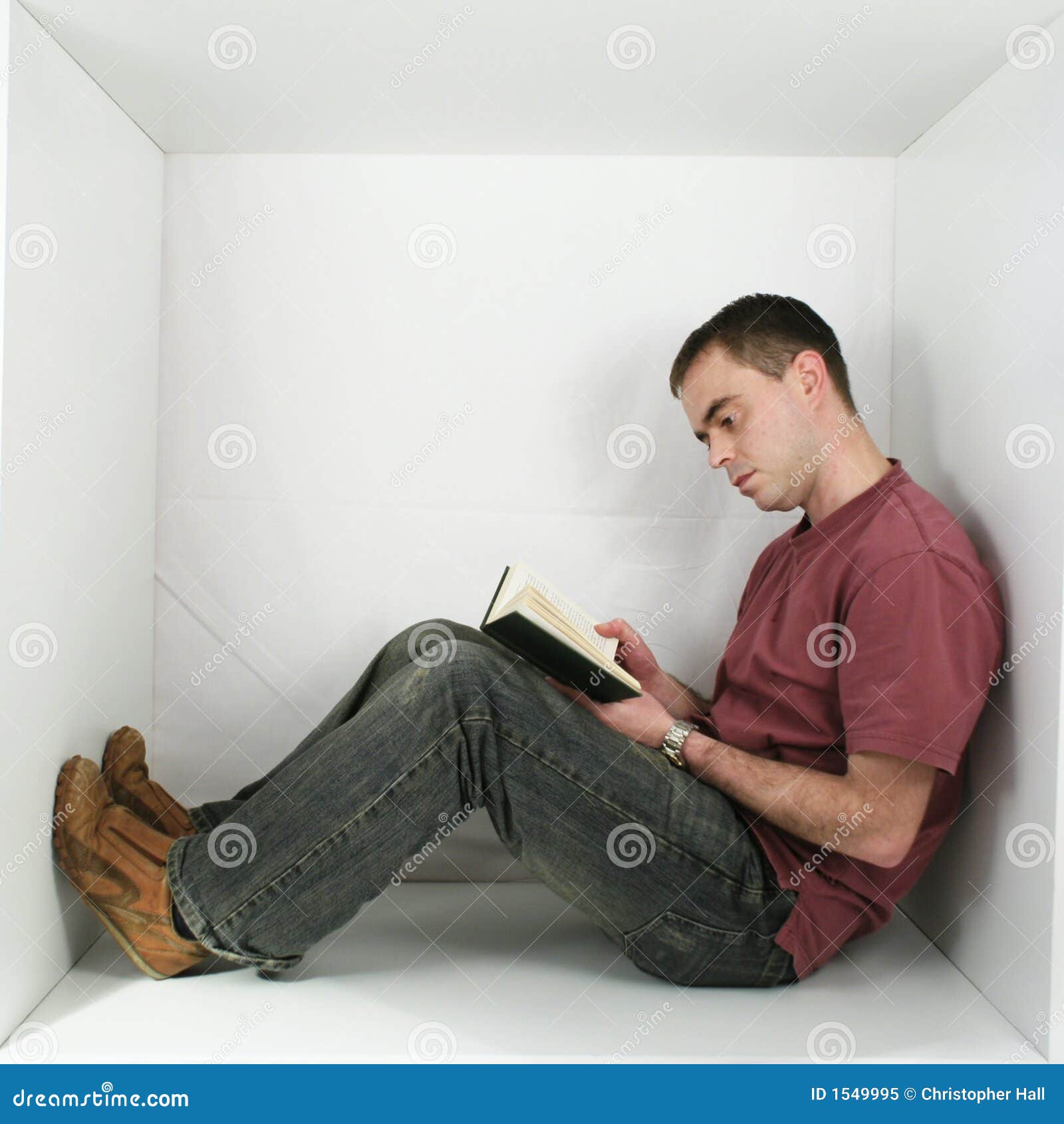Man in a box stock image. Image of solid, design, shock - 1549995