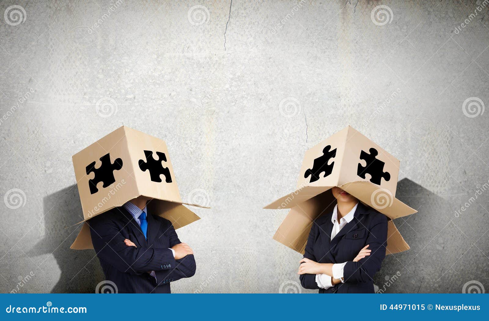 Man with box on head stock image. Image of corporate - 44971015