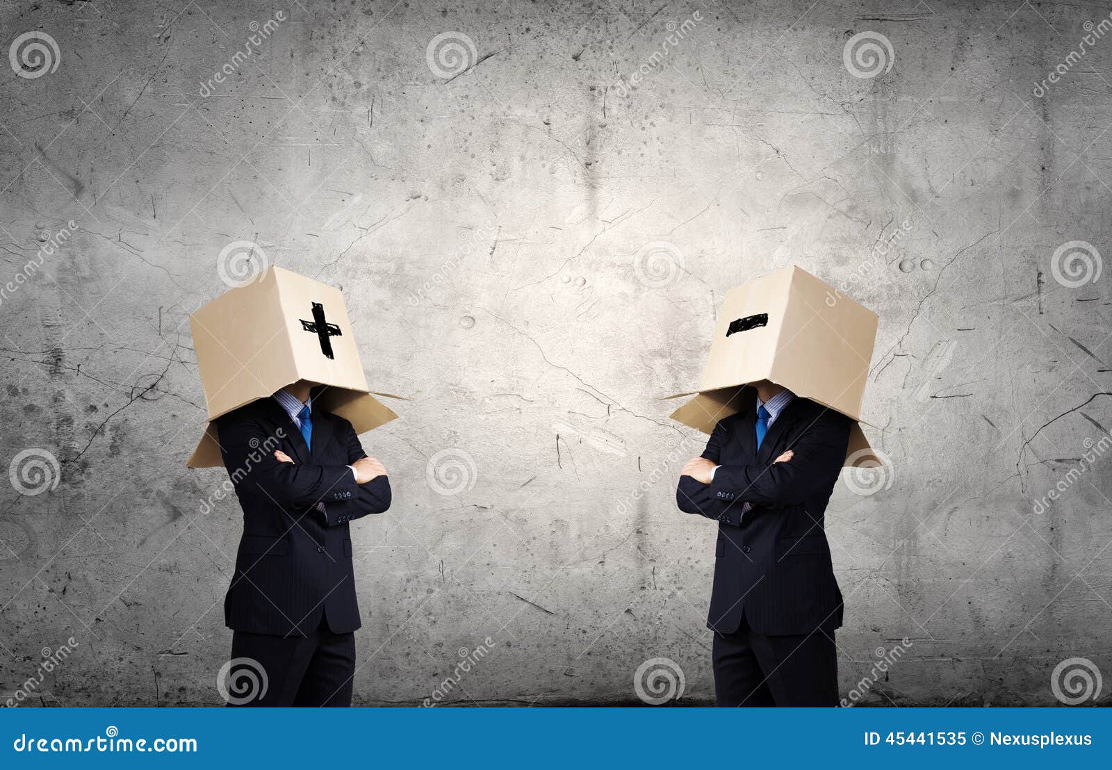 Man with box on head stock image. Image of anonymous - 45441535