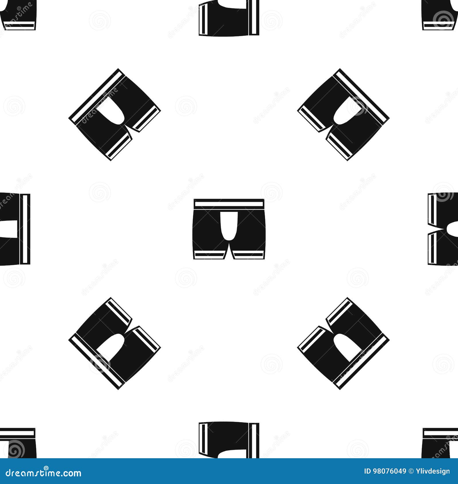 Man Boxer Briefs Icon Black Silhouette Vector Illustration ...