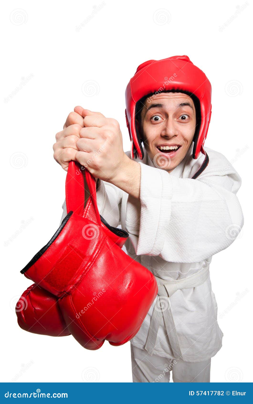 Man Boxer Isolated on the White Stock Photo - Image of humor, fighting ...