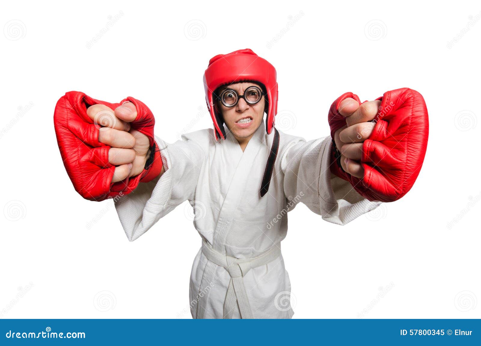 Man Boxer Isolated on White Stock Image - Image of frustrated, athlete ...
