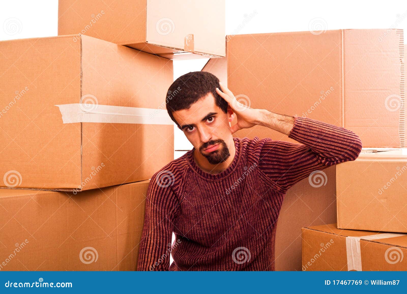 Man with boxes stock image. Image of hands, color, background - 17467769
