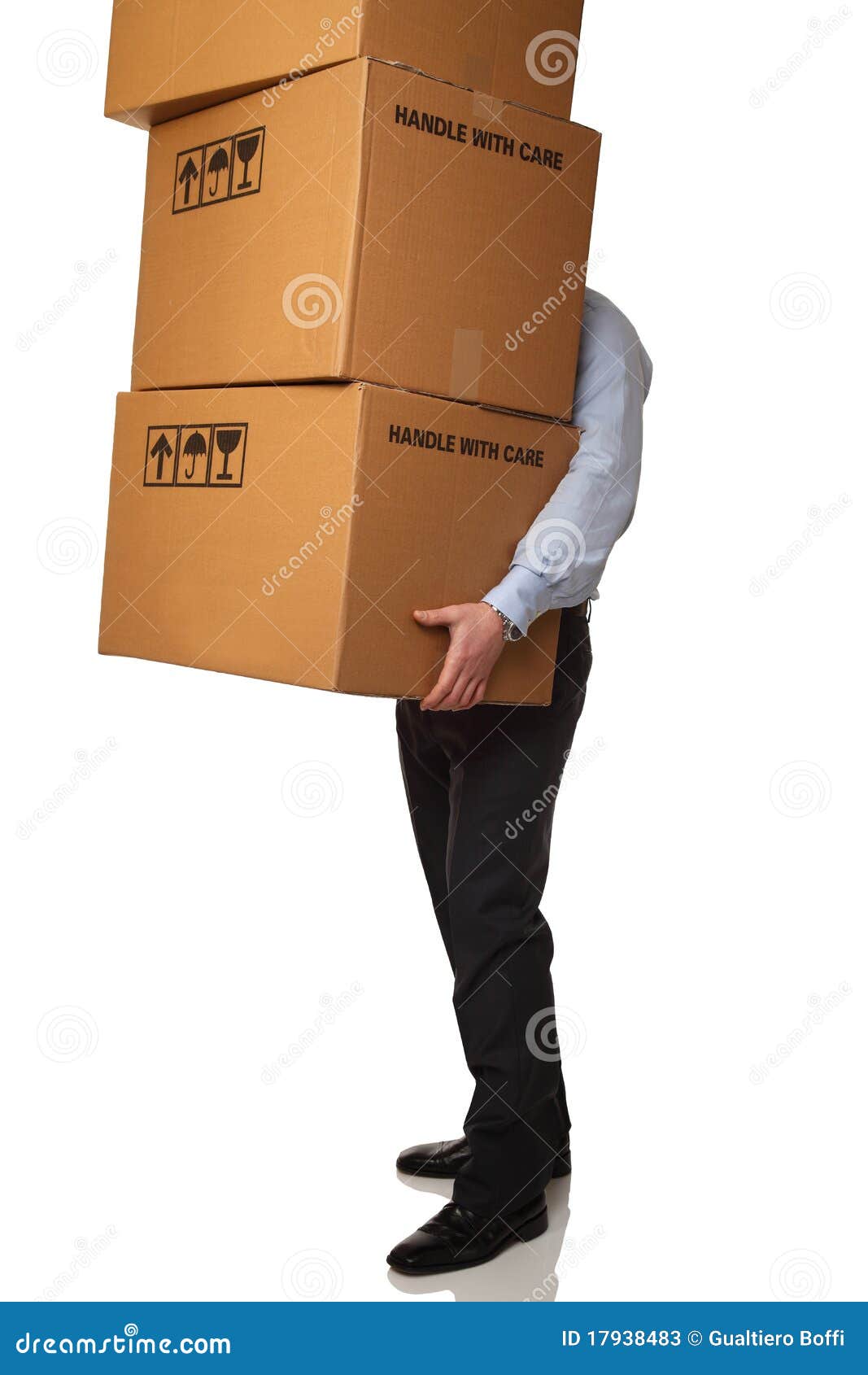 Man with boxes stock image. Image of businessman, cargo - 17938483