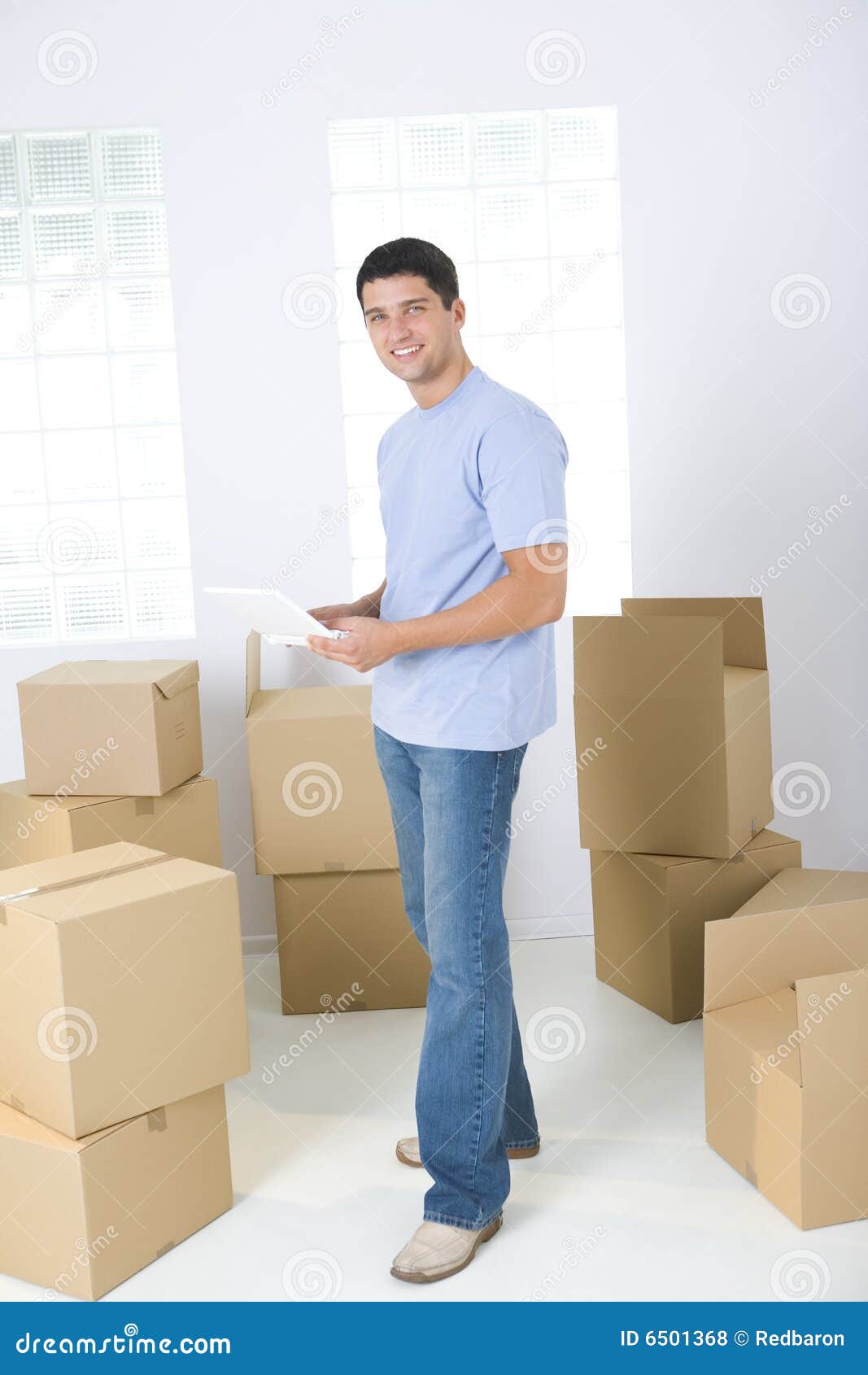 Man between boxes stock photo. Image of camera, lifestyle - 6501368