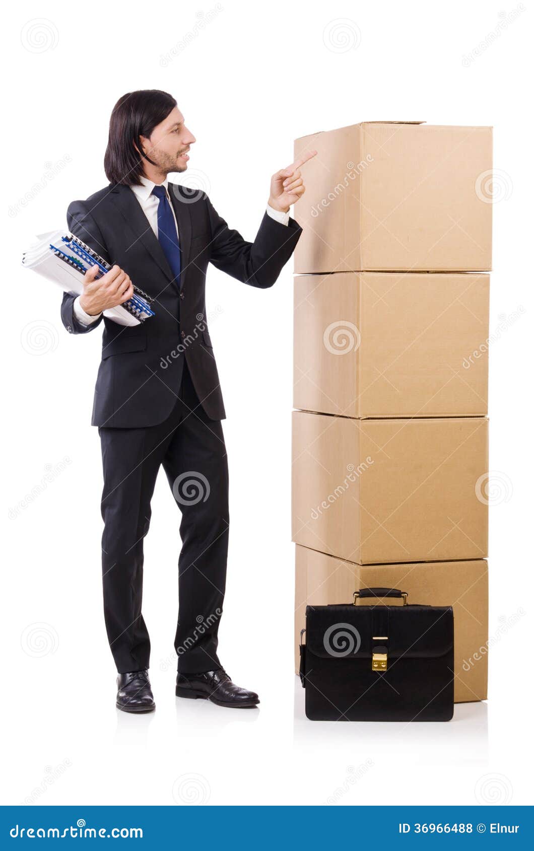 Man with boxes stock photo. Image of delivery, delivering - 36966488