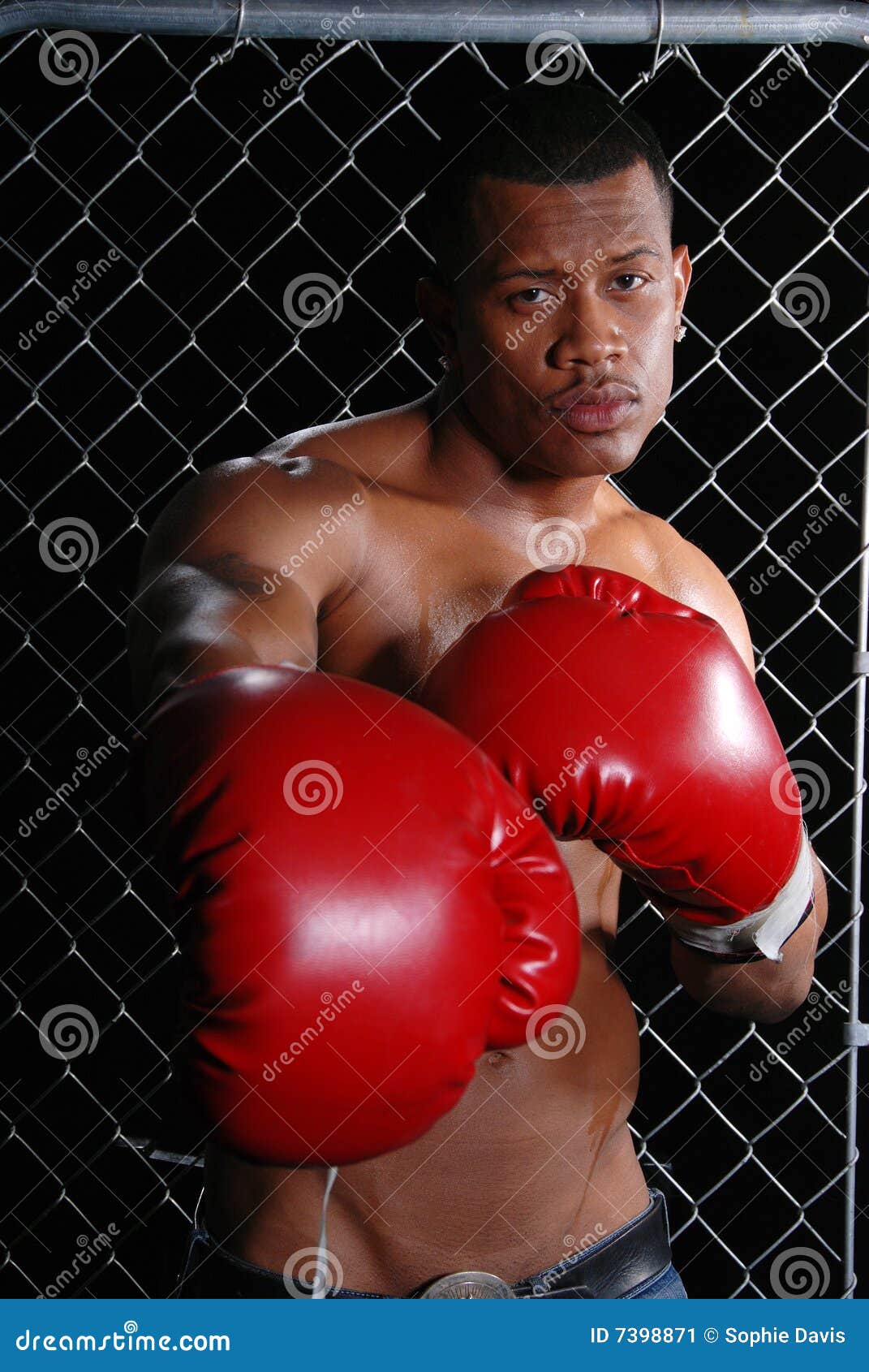 Man Boxing. stock image. Image of attractive, black, african - 7398871