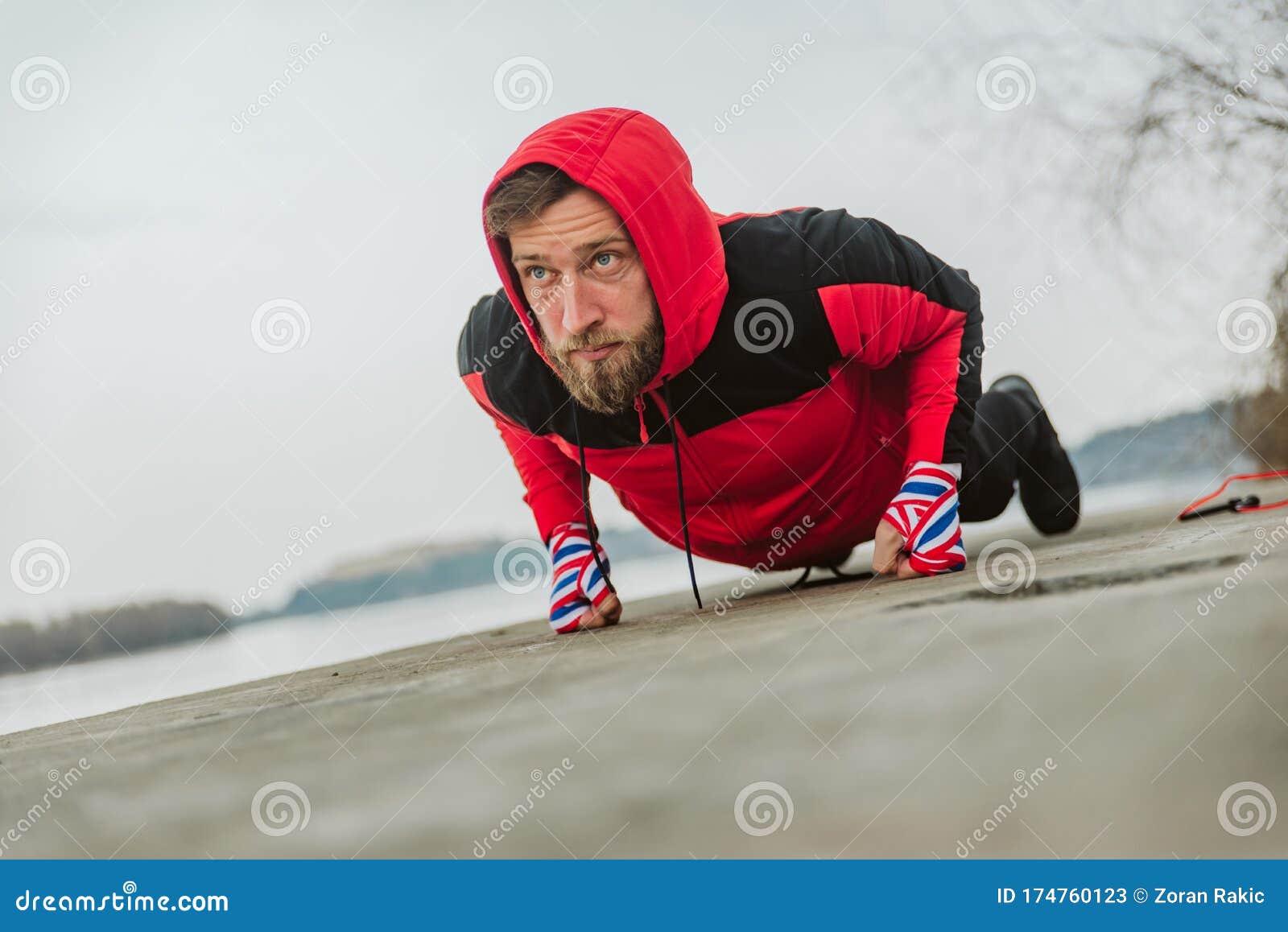 Man boxer doing push ups stock image. Image of healthy - 174760123