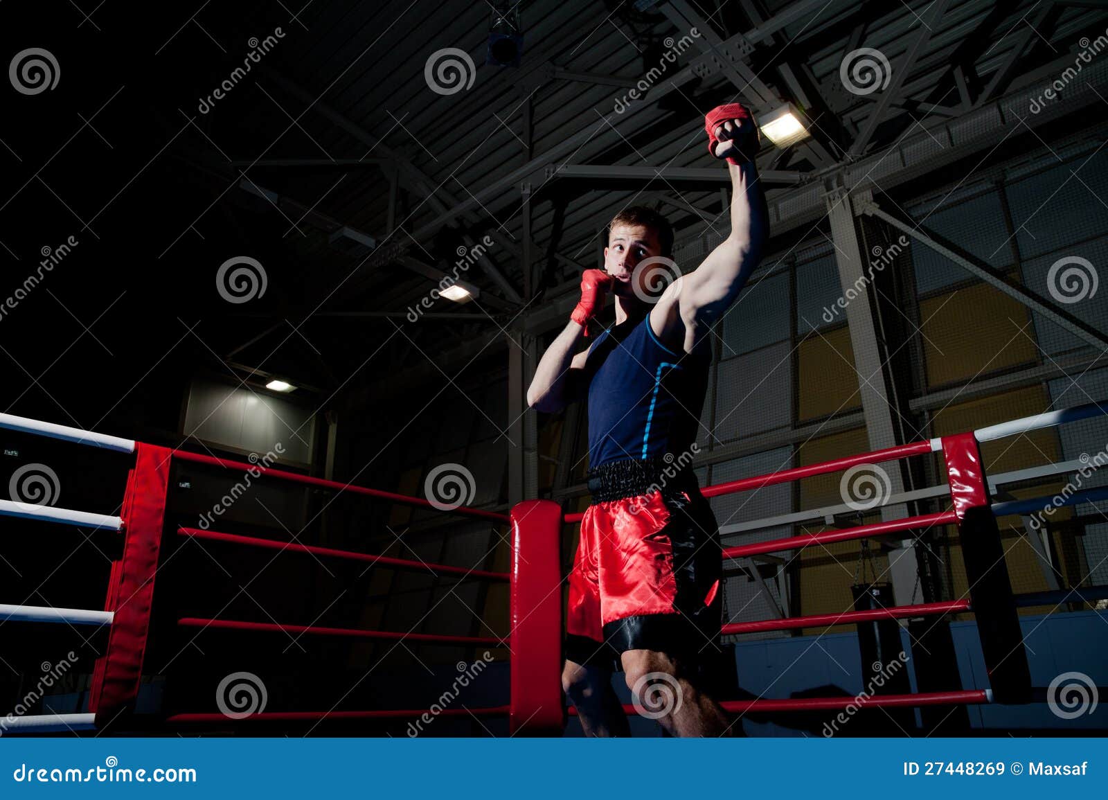 Man boxing in gym stock image. Image of space, adult - 27448269