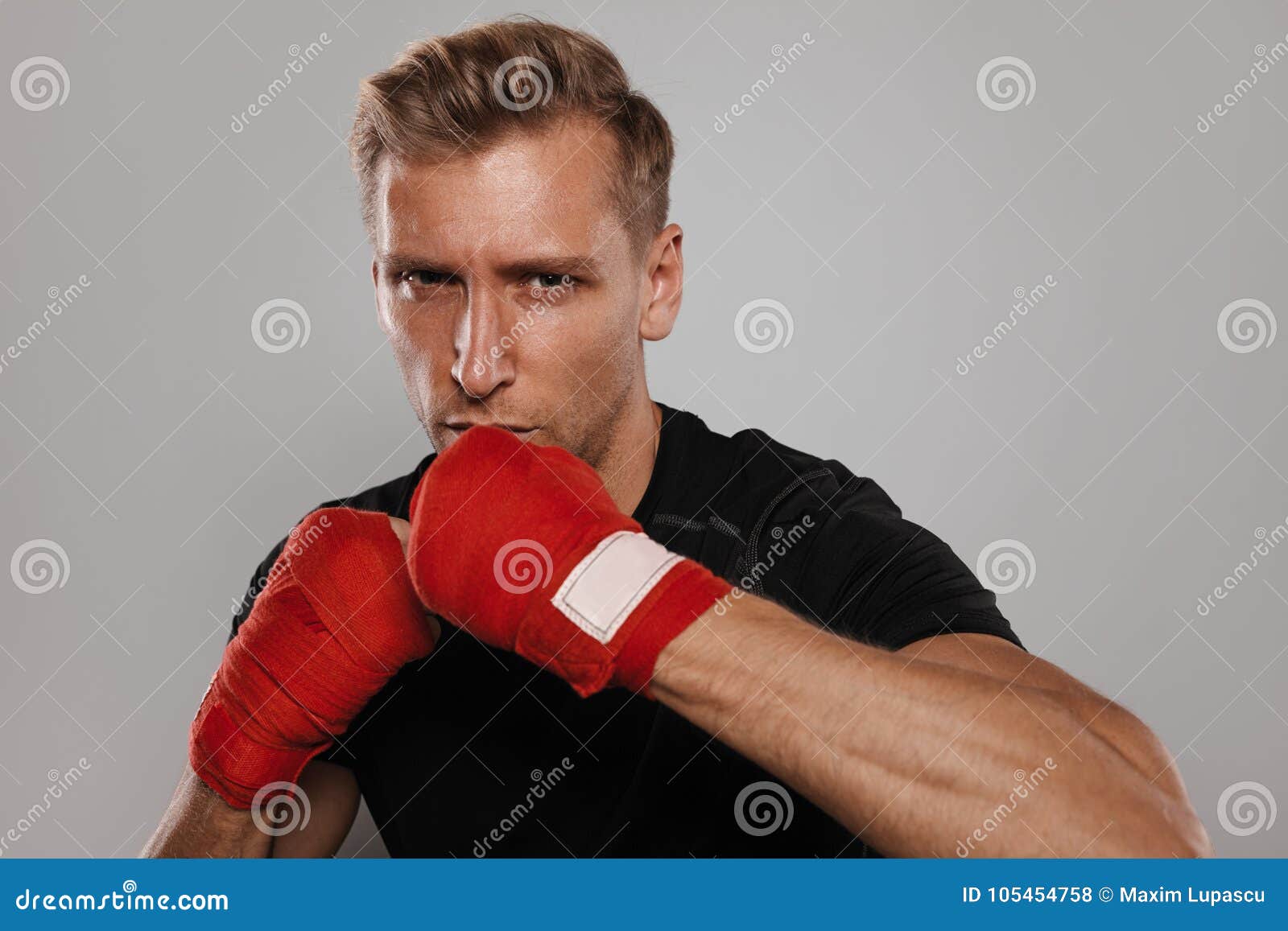 Man in boxing pose stock photo. Image of person, boxer - 105454758
