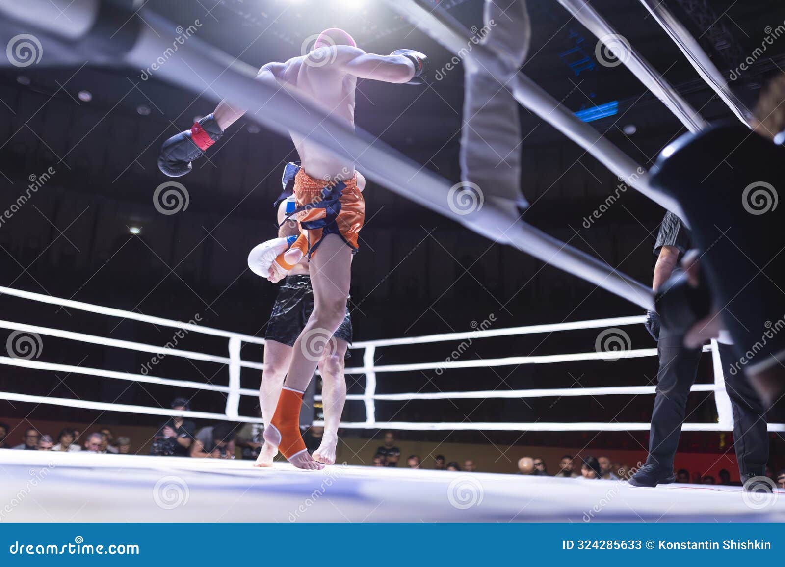 A Man in a Boxing Ring is about To Fall Stock Image - Image of arena ...