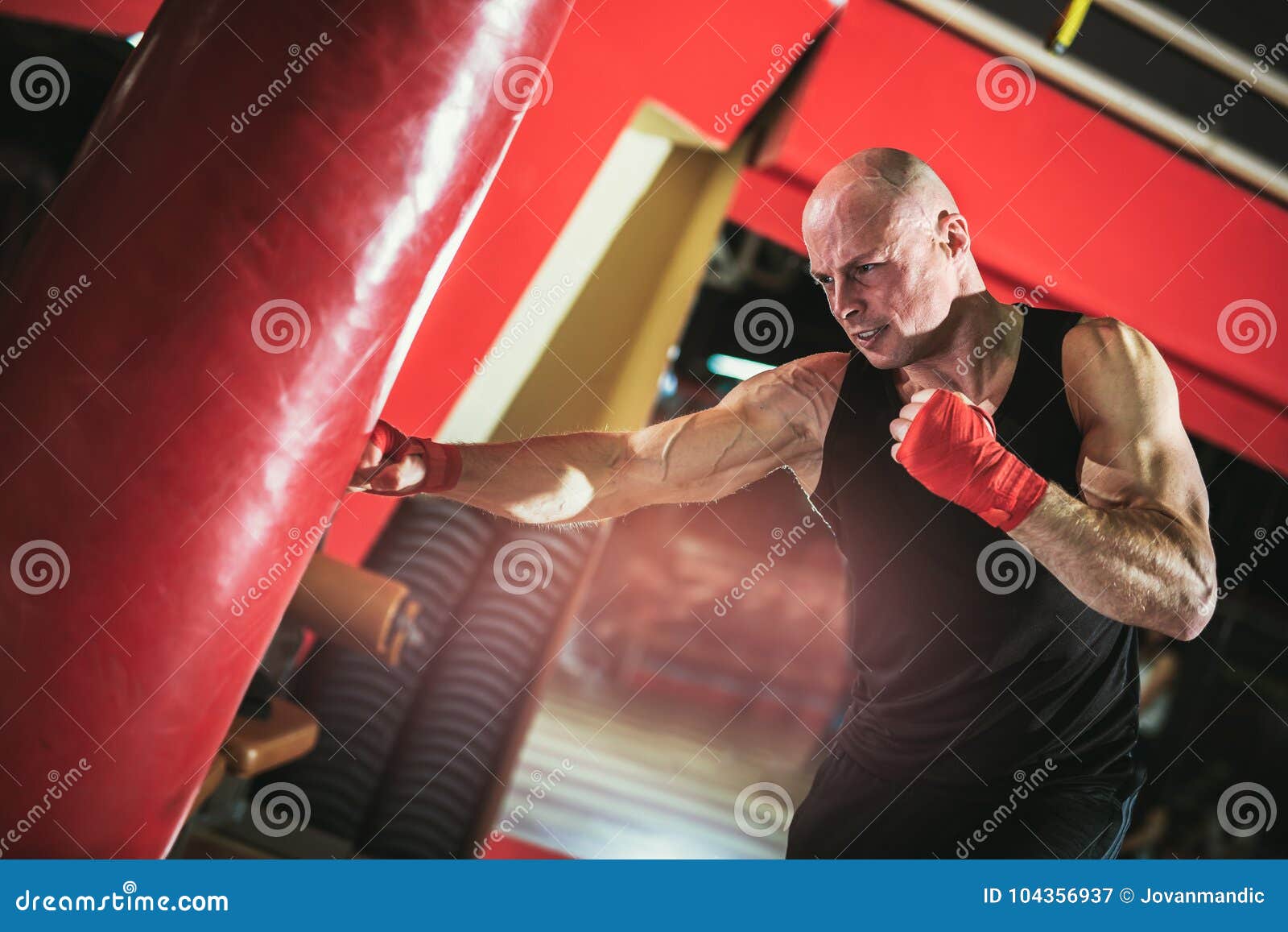 Man boxing on training stock image. Image of caucasian - 104356937