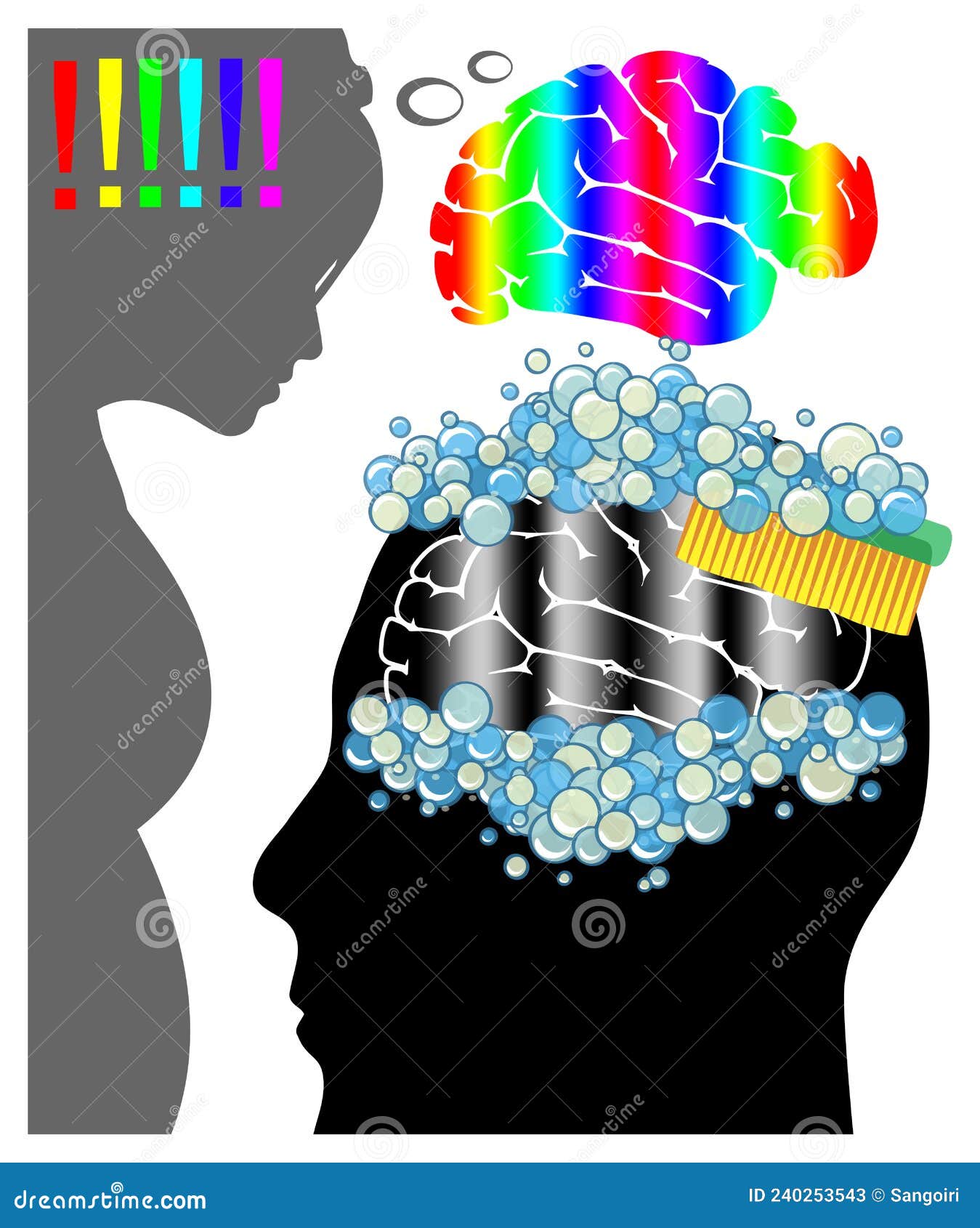 Man brainwashed by woman stock illustration. Illustration of brainwash ...