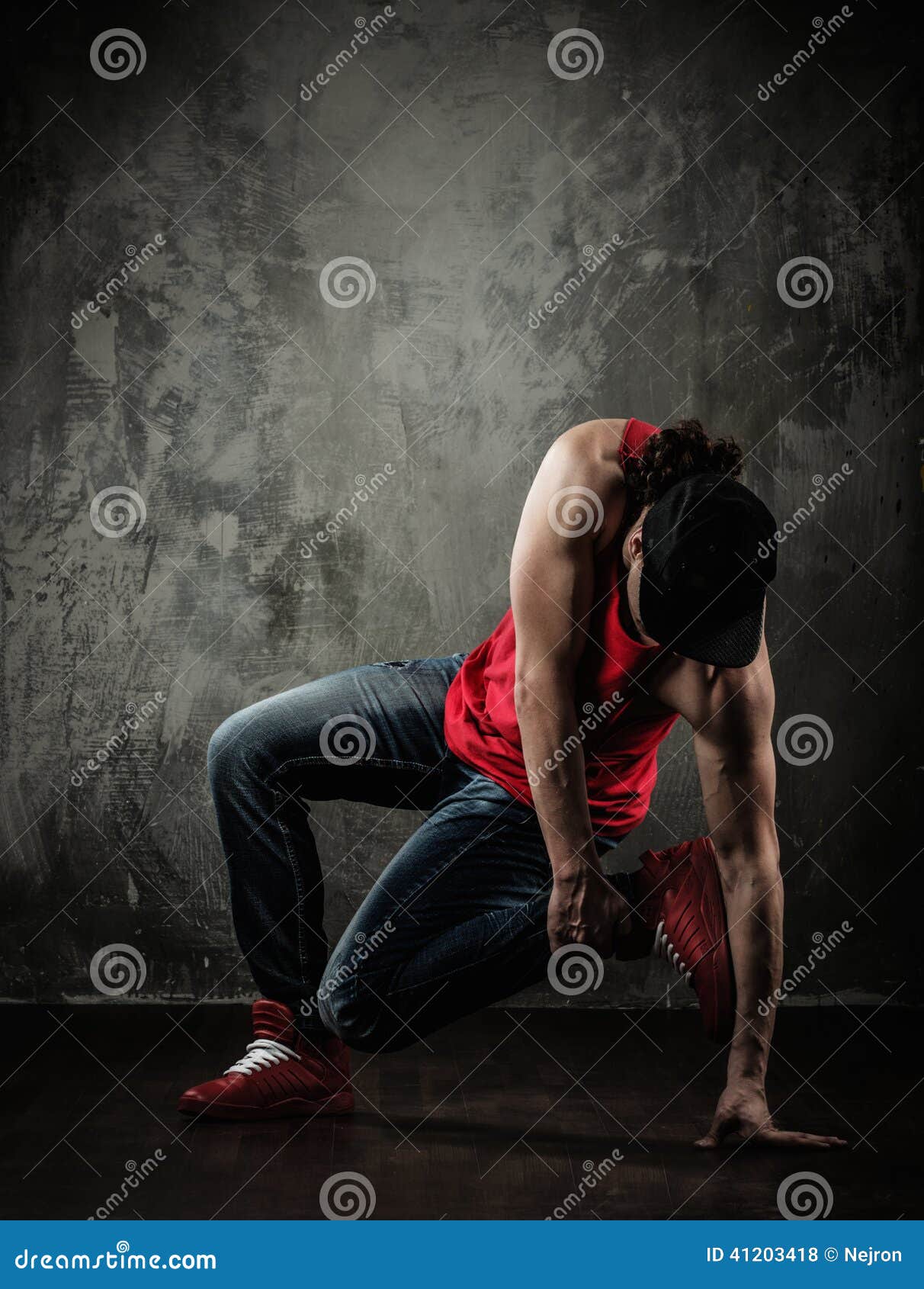 Man break-dancing stock photo. Image of freestyle, action - 41203418