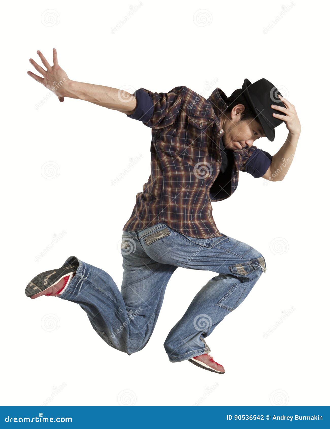 Man Break Dancing Isolated on White Background Stock Photo - Image of ...