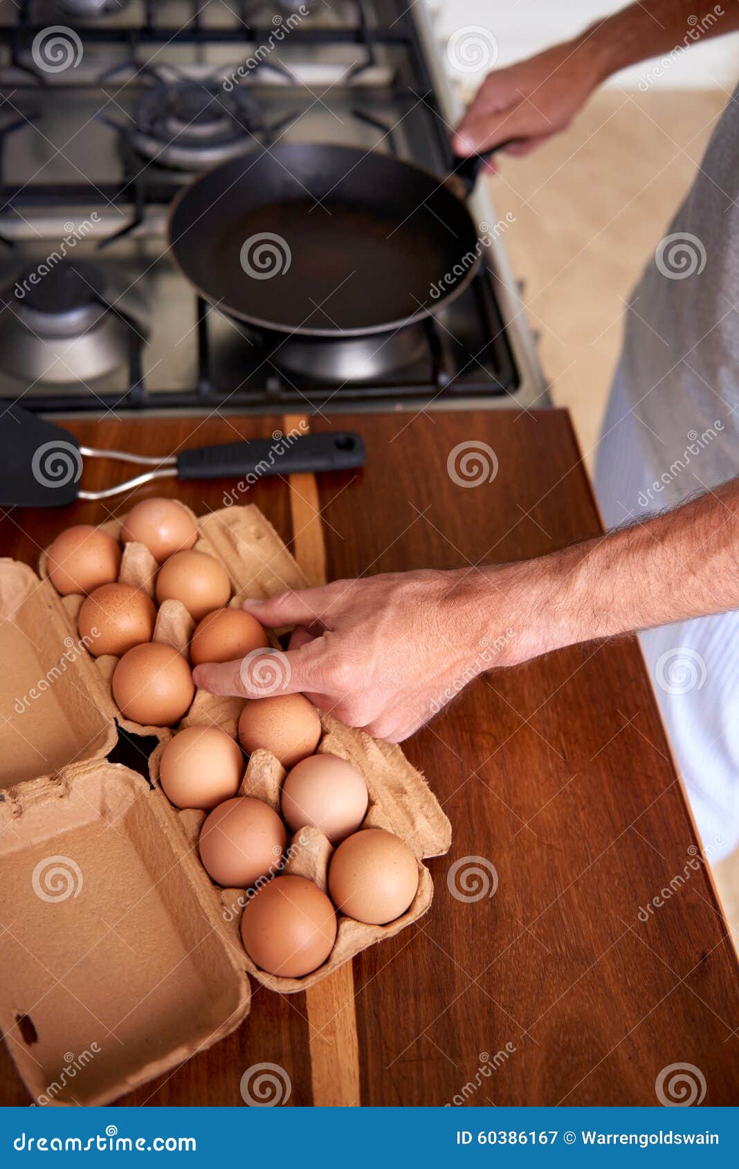 Man breakfast eggs stock image. Image of counter, nutritious - 60386167