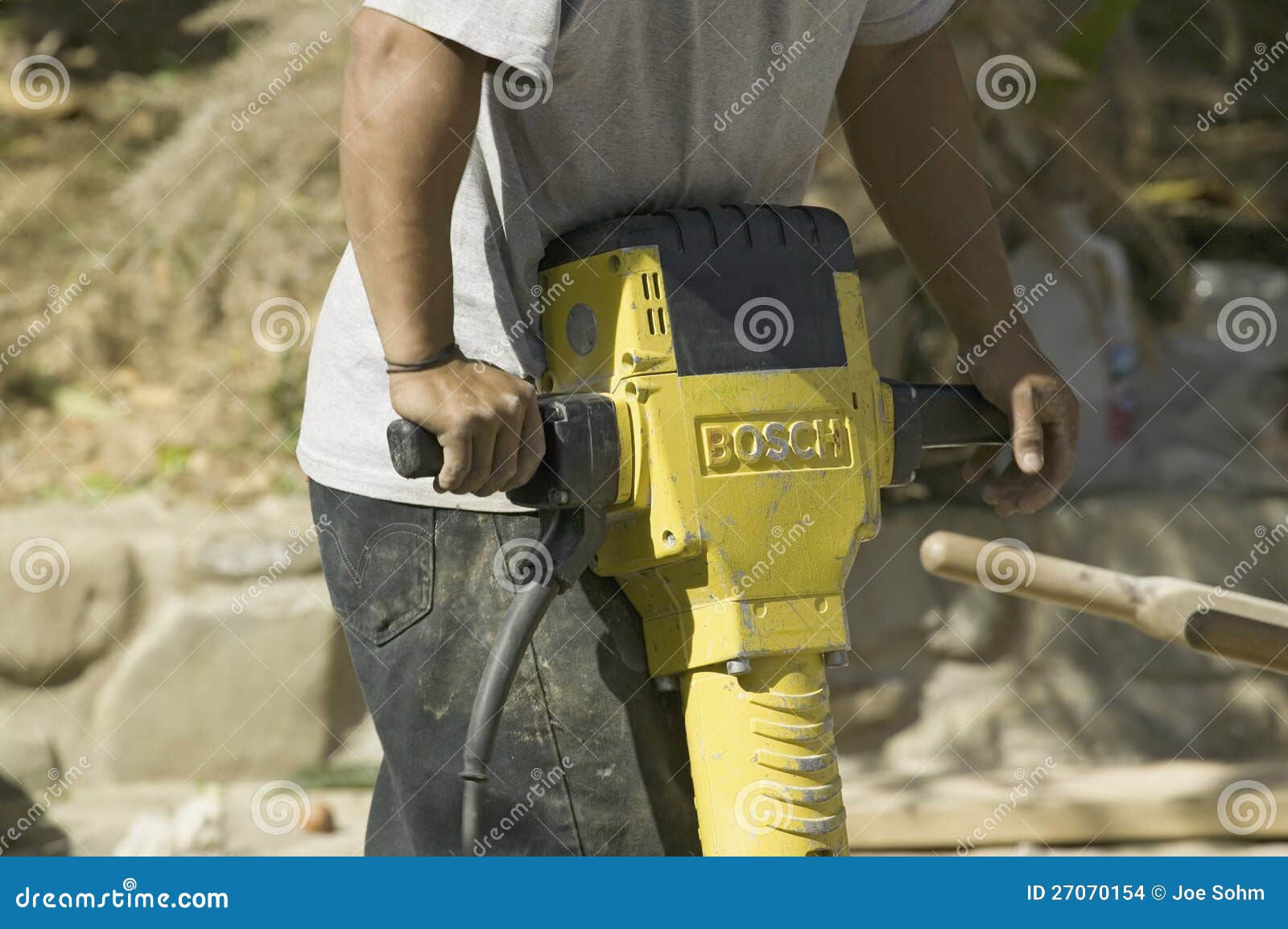 Man breaking concrete editorial stock image. Image of concrete - 27070154