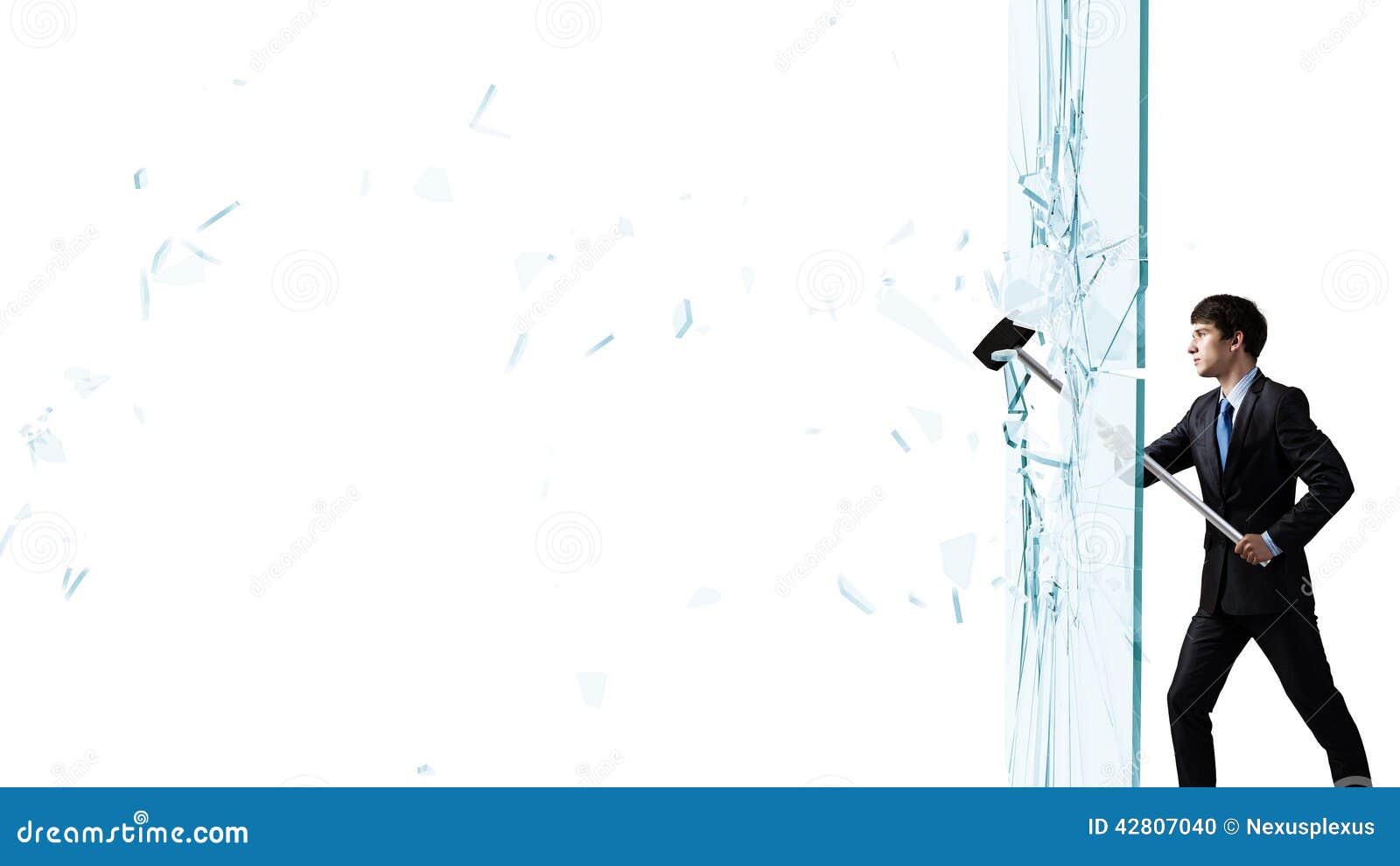 Man breaking glass stock photo. Image of conflict, concept - 42807040