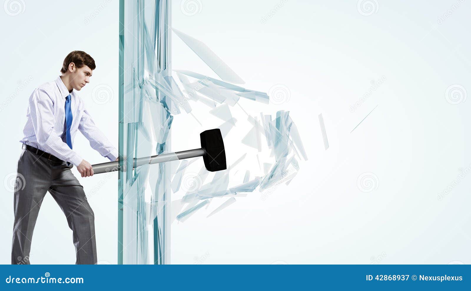 Man breaking glass stock image. Image of boxing, shattered - 42868937