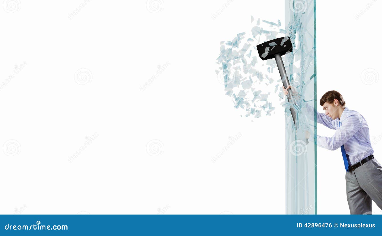 Man breaking glass stock photo. Image of destruction - 42896476