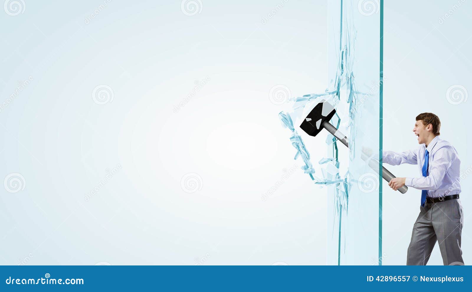 Man breaking glass stock image. Image of punch, deformation - 42896557