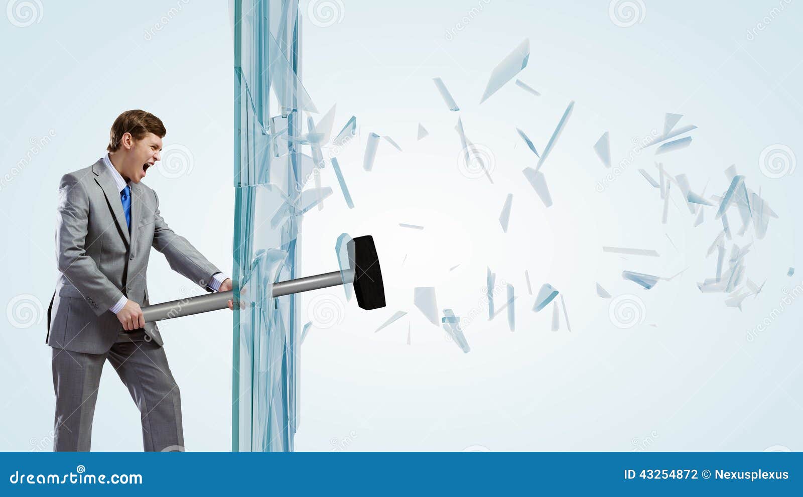 Man breaking glass stock photo. Image of hole, crime - 43254872