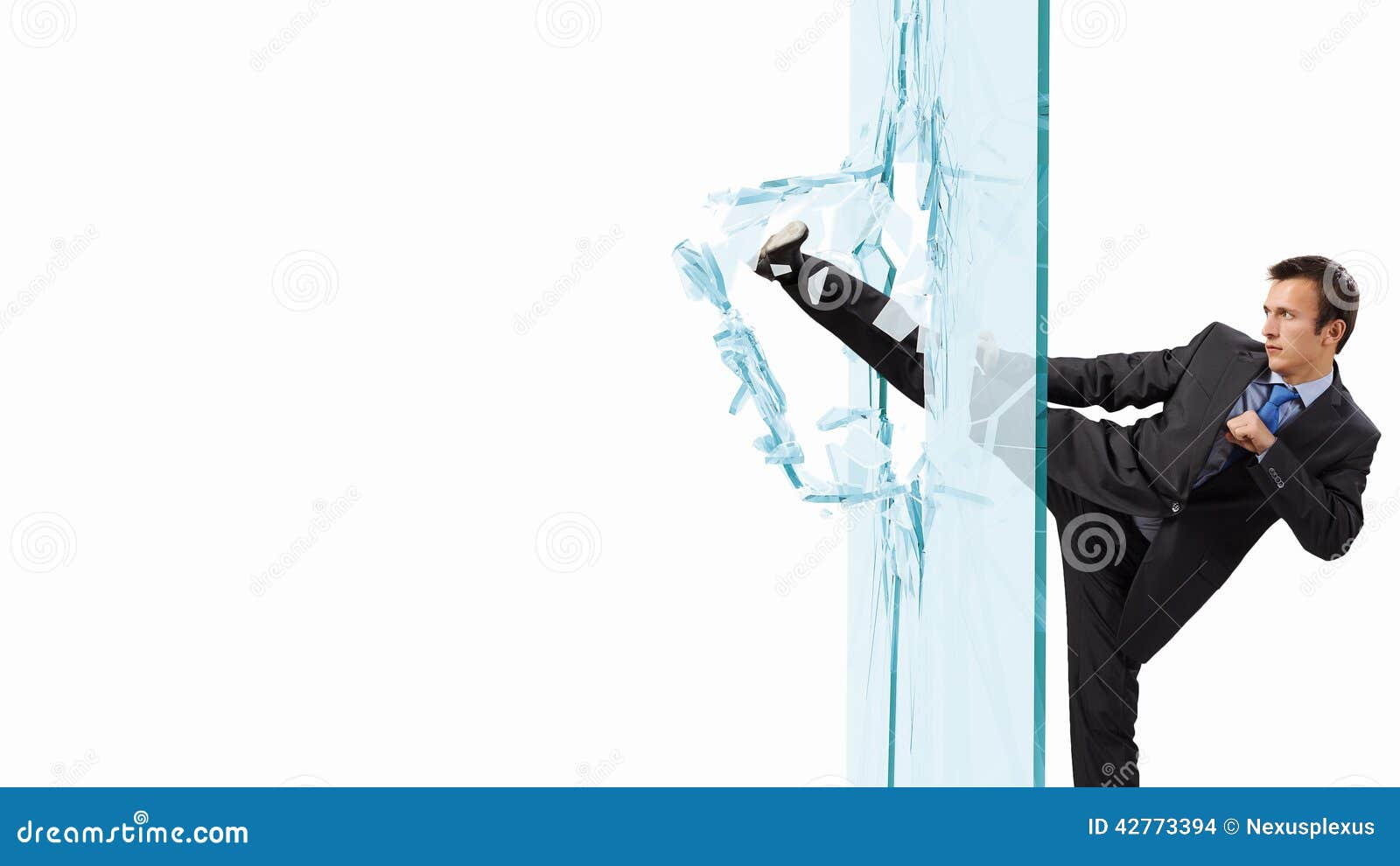 Man breaking glass stock photo. Image of handsome, final - 42773394