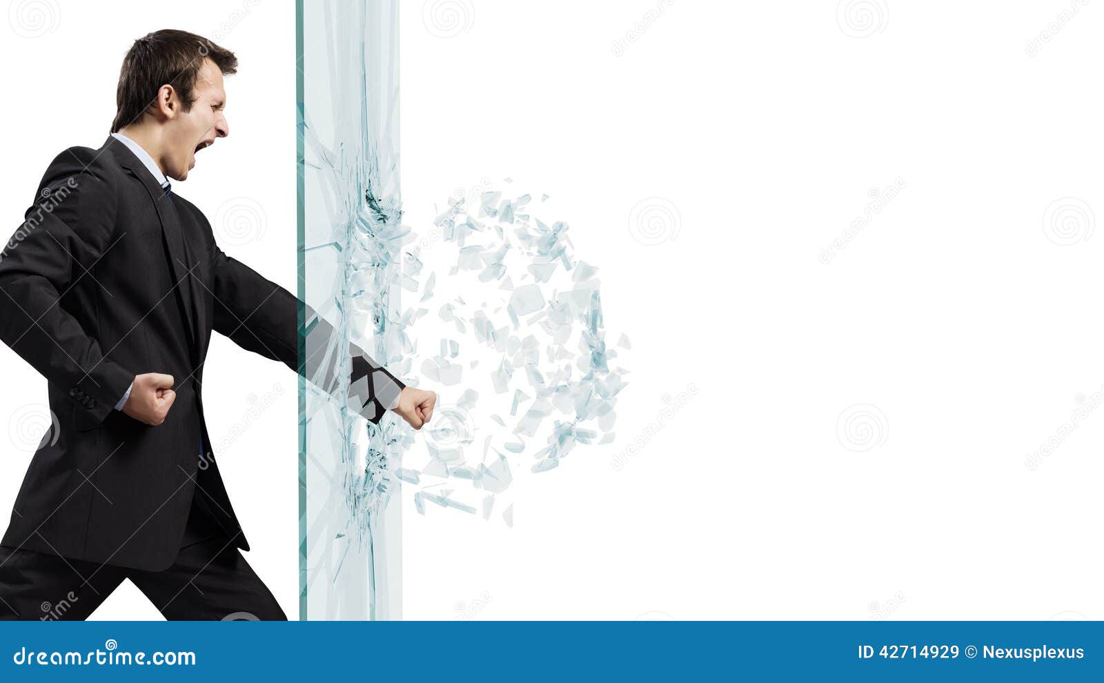 Man breaking glass stock image. Image of aggression, gesture - 42714929