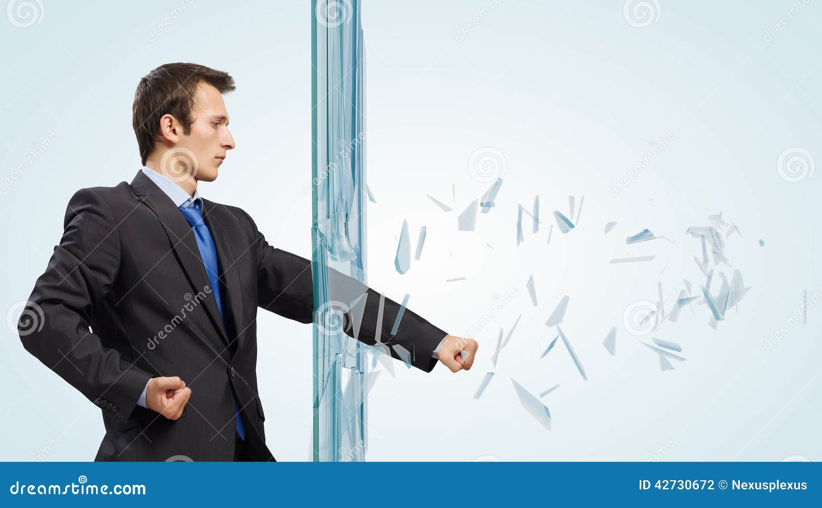 Man breaking glass stock photo. Image of boxing, conflict - 42730672