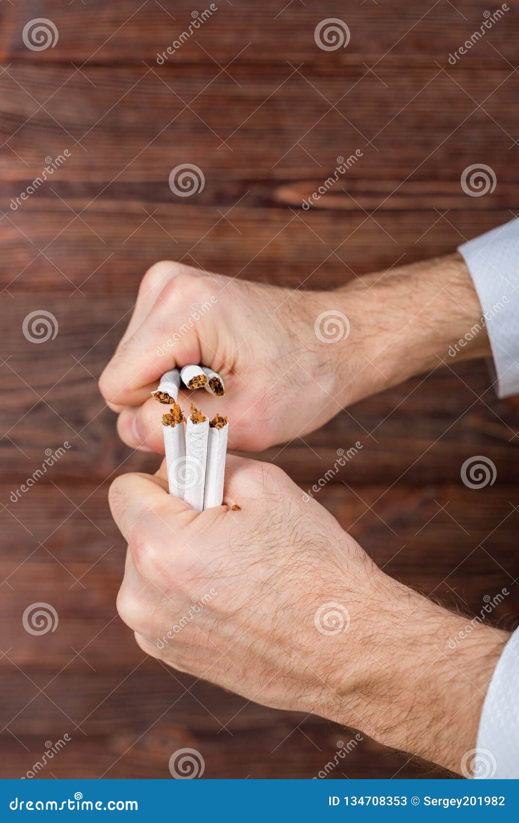 Man Breaks Cigarette in Half Stock Image - Image of concept, danger ...