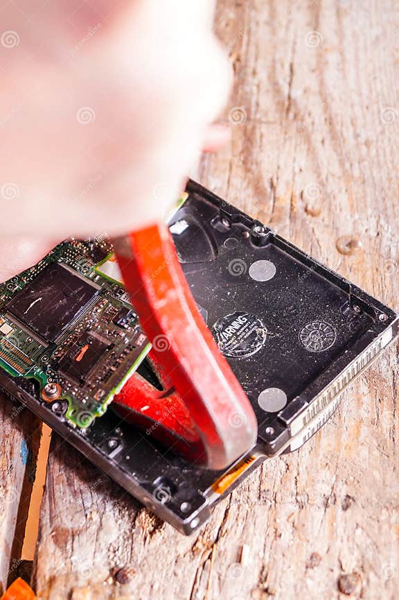 A Man Breaks a Computer Using Locksmith Tools Stock Photo - Image of ...