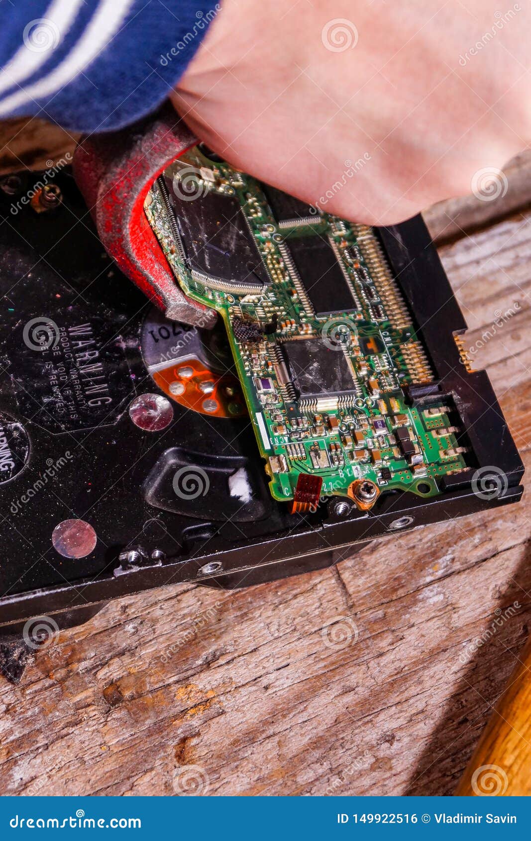 A Man Breaks a Computer Using Locksmith Tools Stock Photo - Image of ...