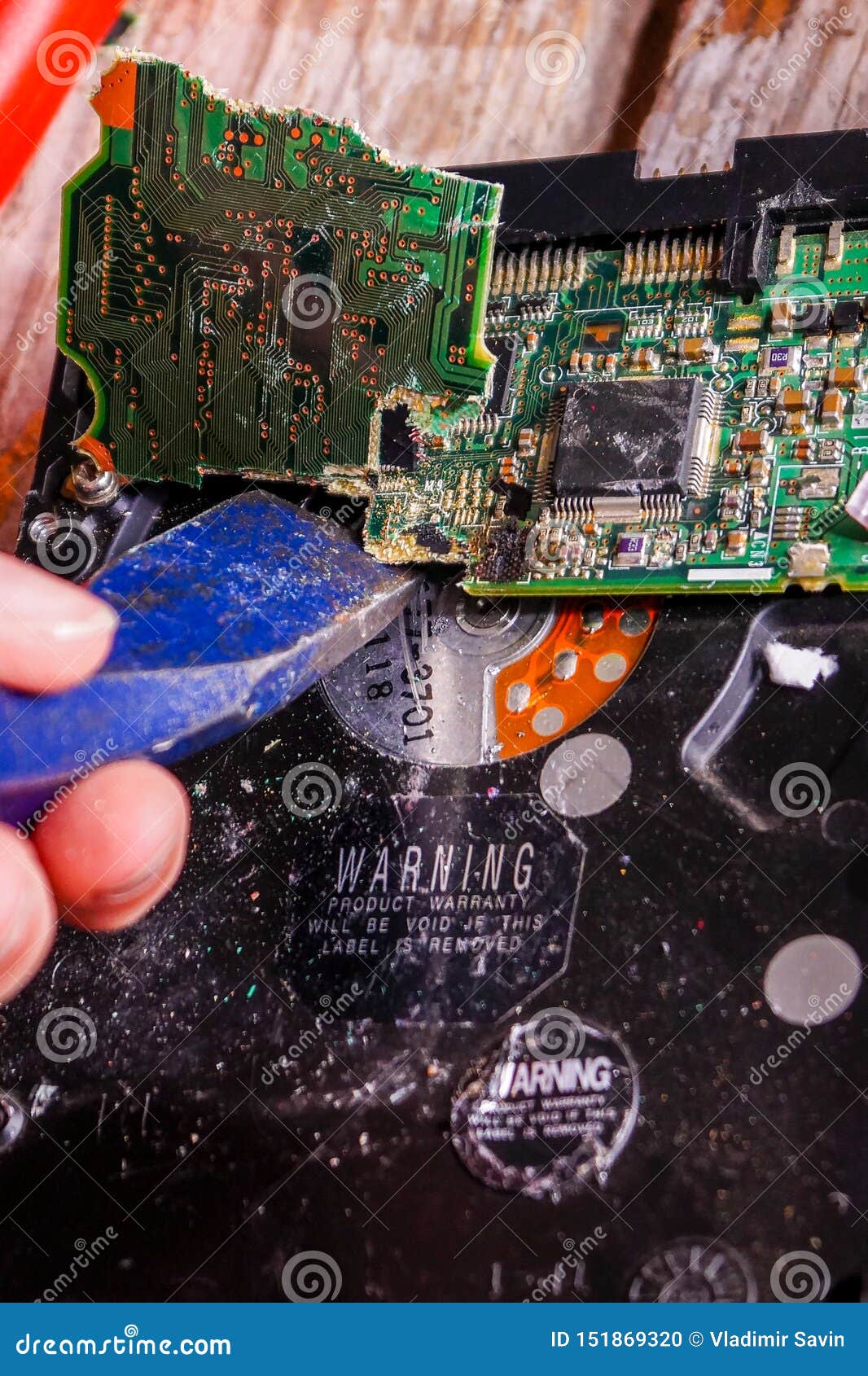 A Man Breaks a Computer Using Locksmith Tools Stock Photo - Image of ...