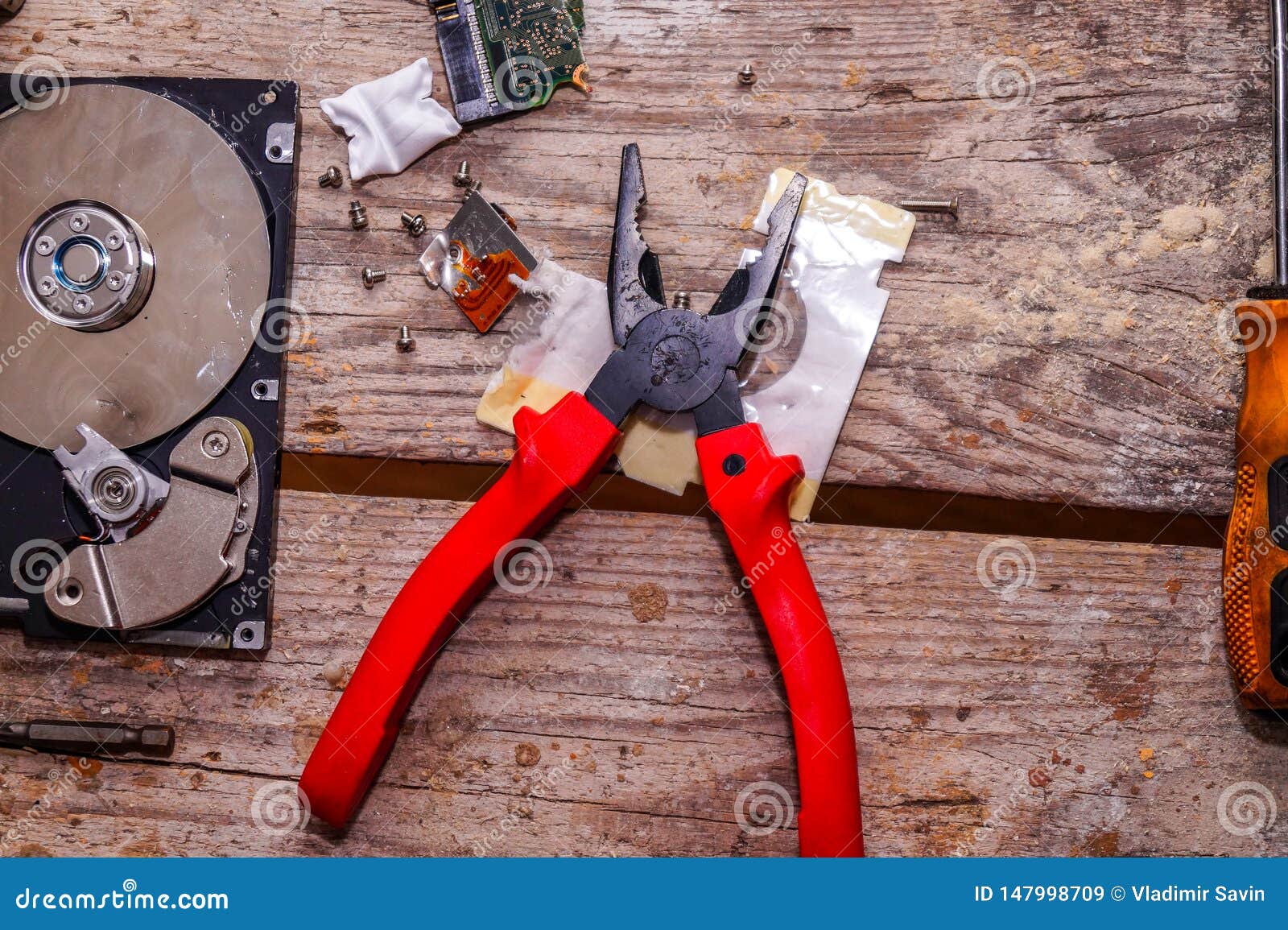 A Man Breaks a Computer Using Locksmith Tools Stock Image - Image of ...
