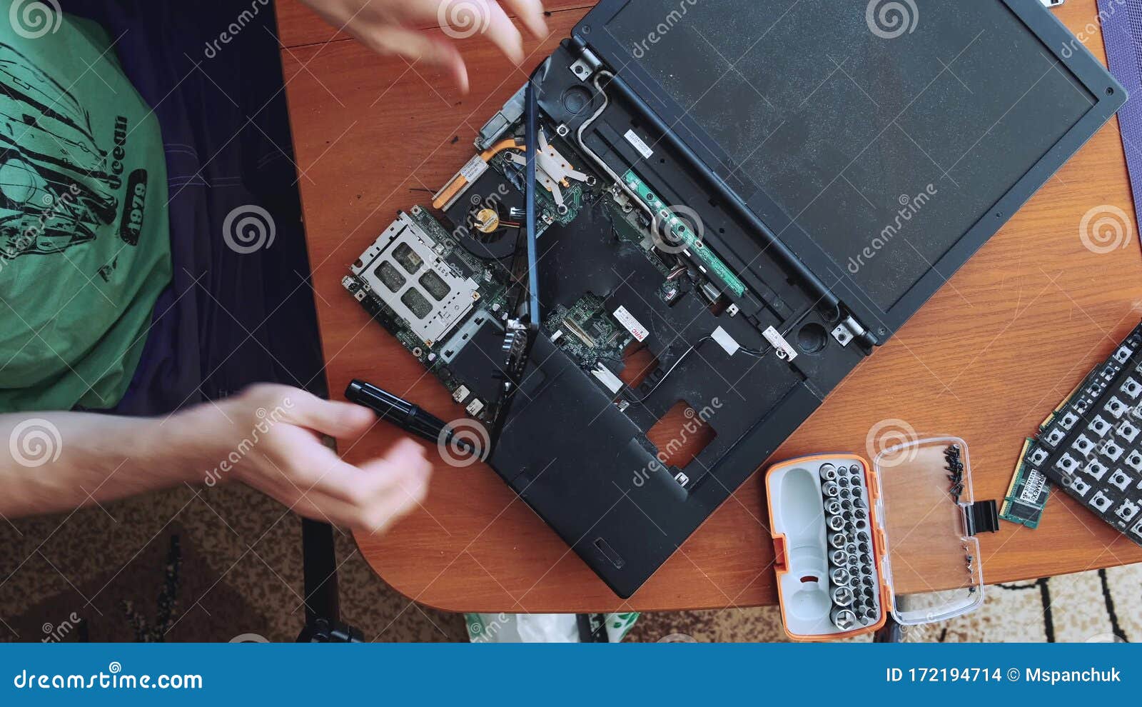 Man Breaks a Laptop Keyboard. Stock Footage - Video of closeup, button ...