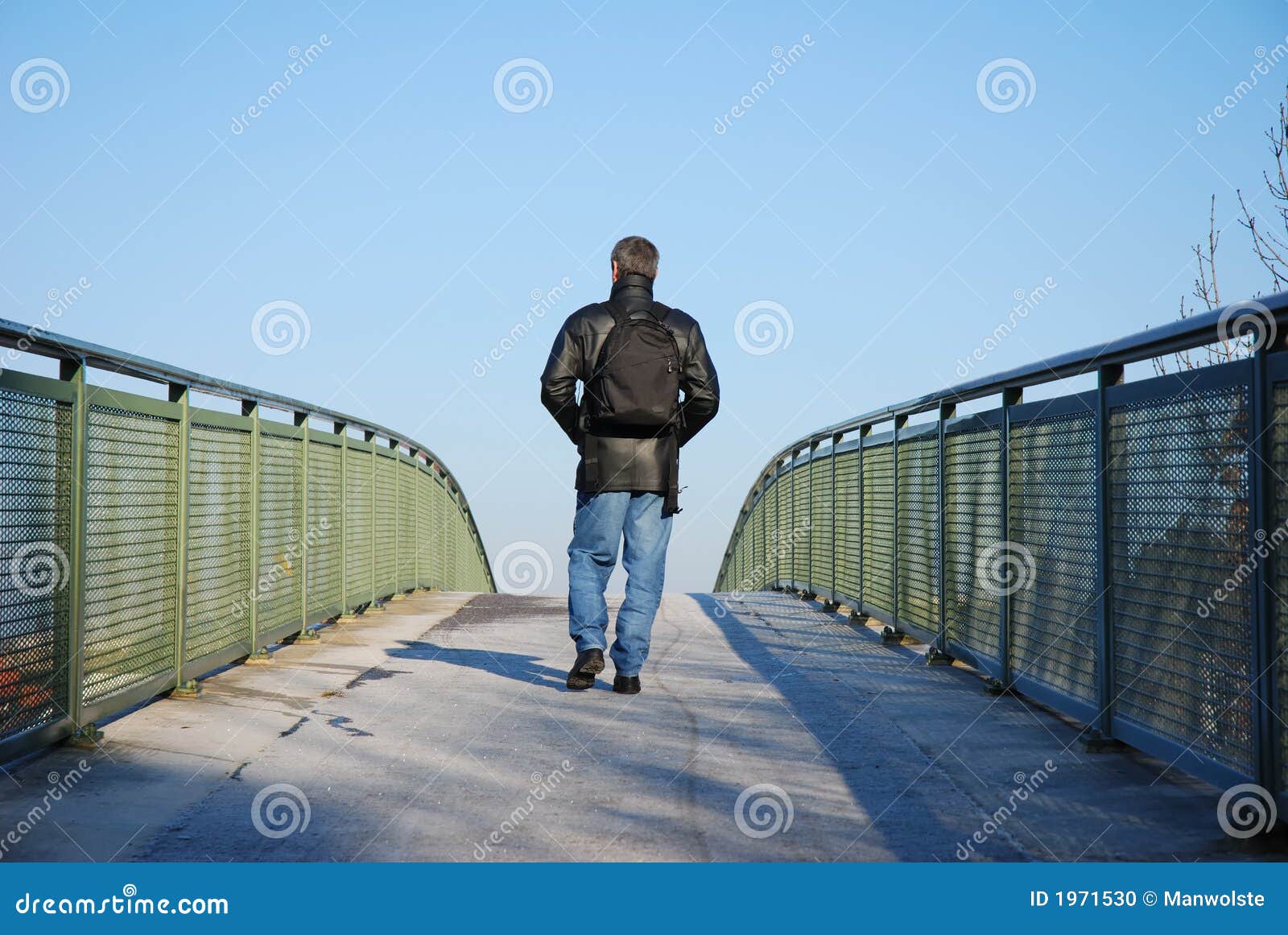 Man On Bridge Stock Photo - Image: 1971530